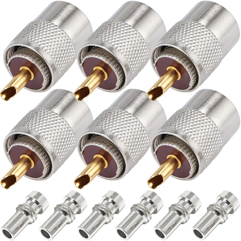 Amazon | Xiatiaosann PL 259 UHFのコネクター、RG8x、RG8、RG59、LMR-400、RG-213同軸同軸 ...