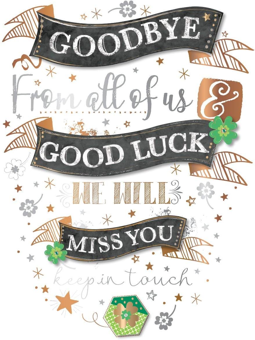 Goodbye from All of Us Handmade Embellished Card by Talking Pictures ...