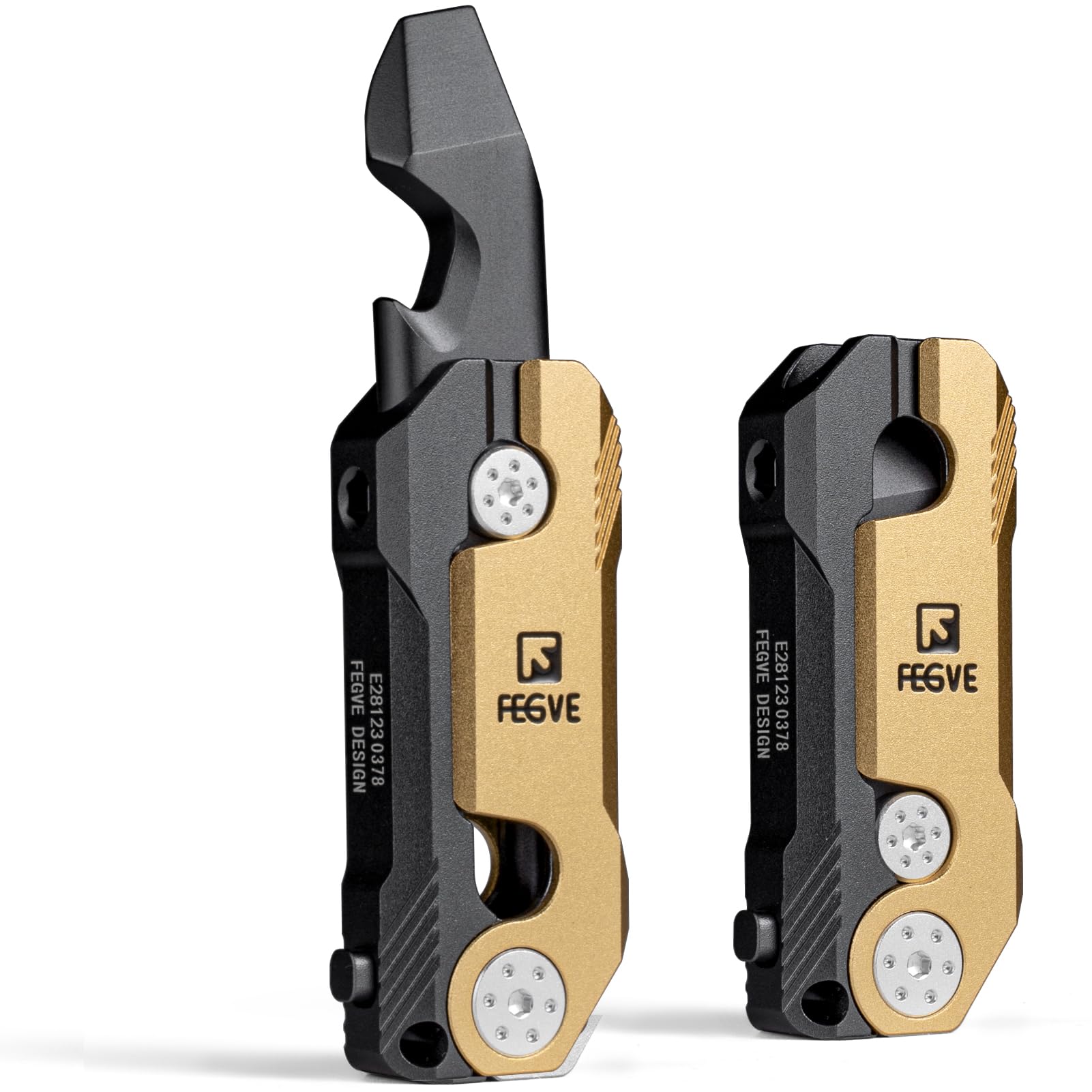 FEGVE Gold Fidget Toys for Anxiety Stress Relief, EDC Multitool with ...