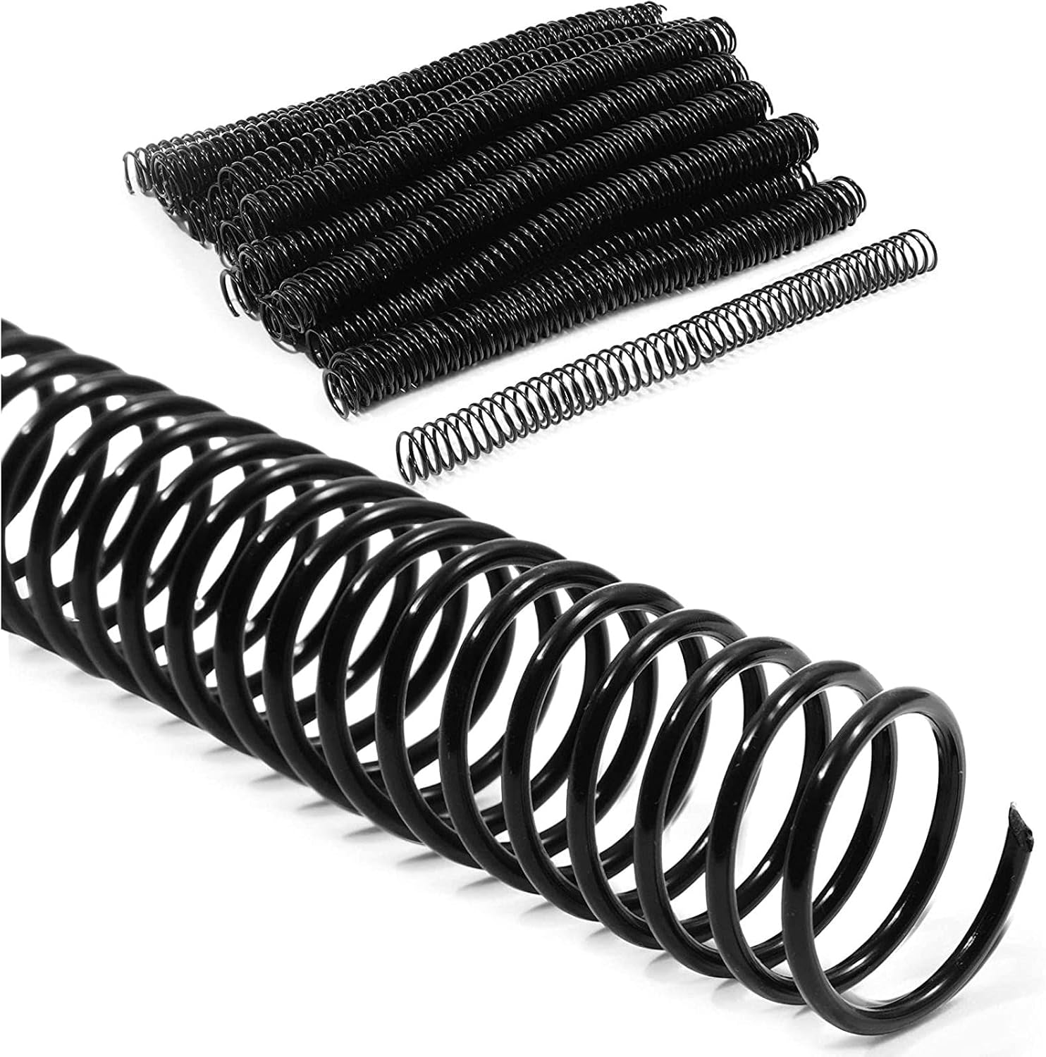 Juvale Plastic Spiral Binding Coils - Black, 12 in x 20 mm, 4:1 Pitch ...