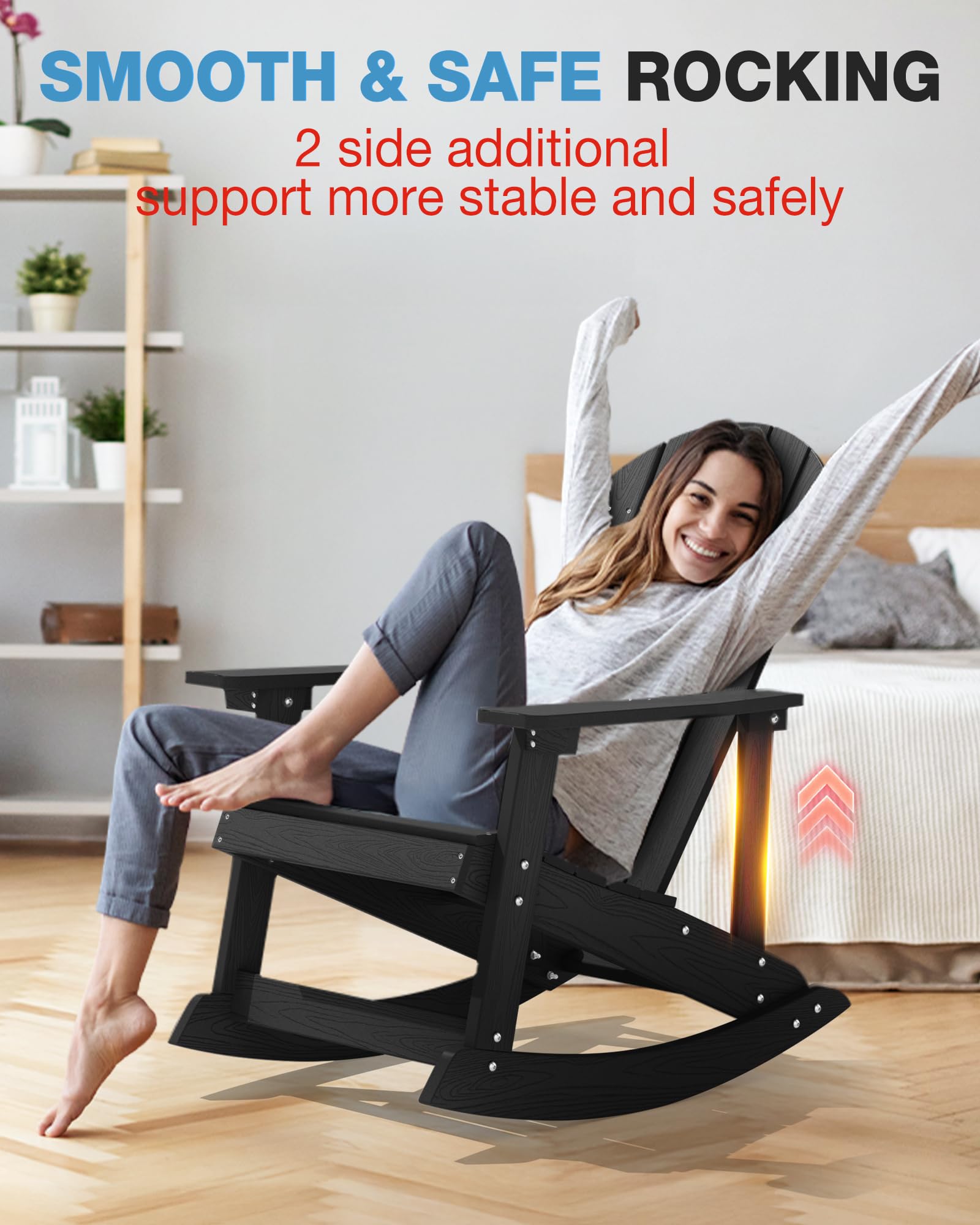 Snapklik.com : YEFU Outdoor Rocking Chairs Set Of 2,Adirondack Rocking ...
