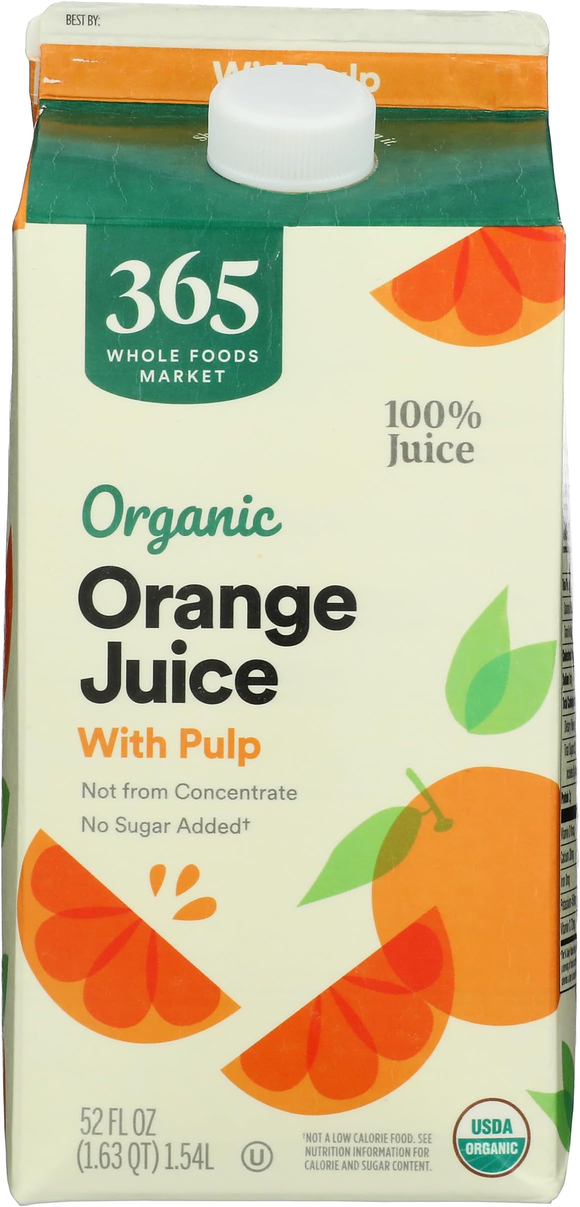 Amazon.com: 365 By Whole Foods Market, Organic Orange Juice With Pulp ...