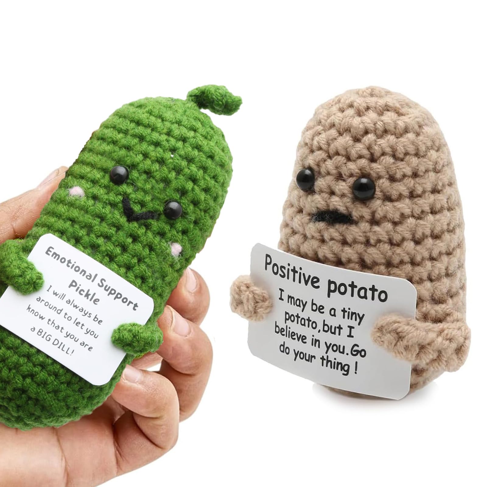 2 Pcs Emotional Support Potato, Motional Support Pickle, Emotional ...