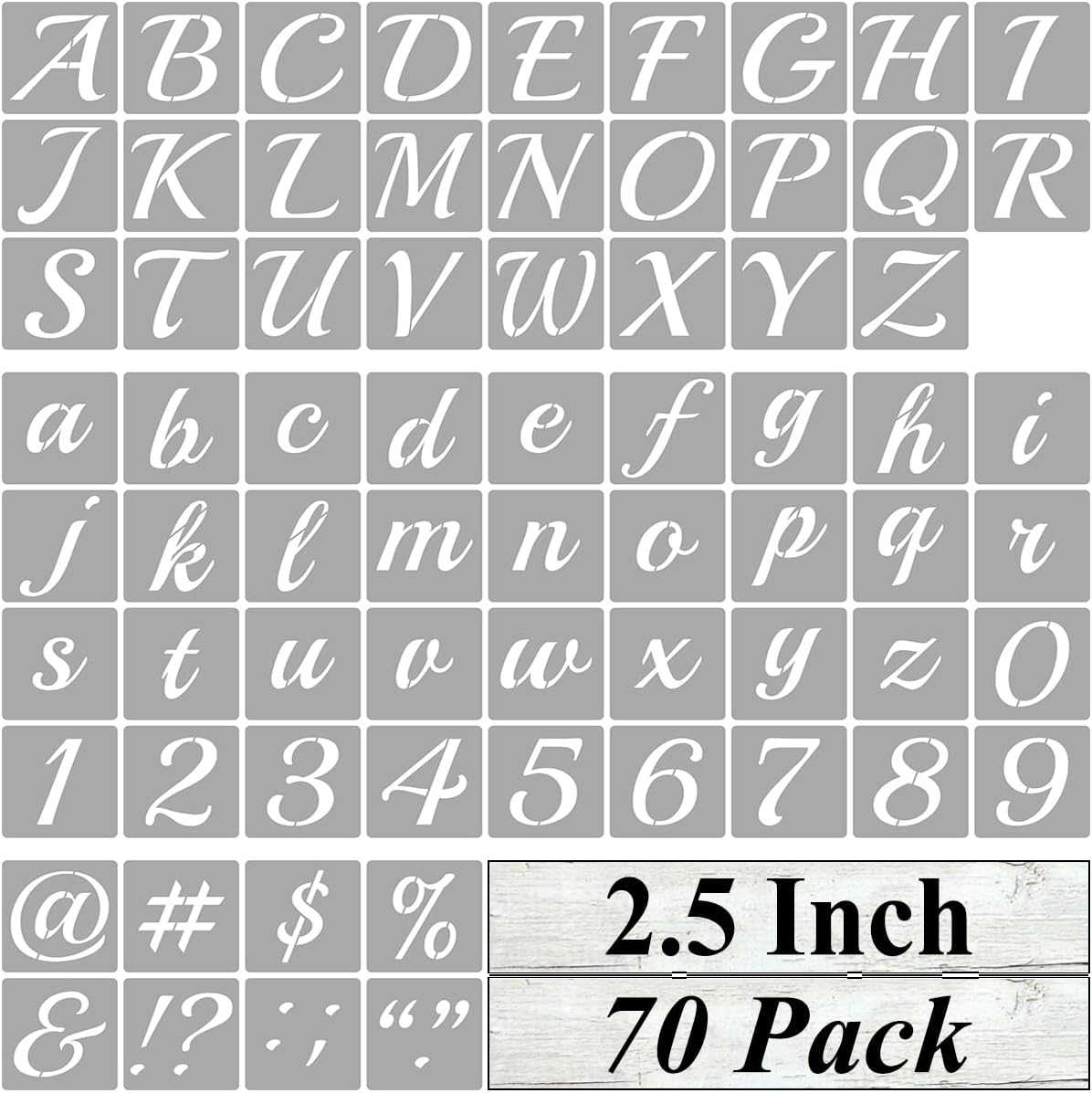 Amazon.com: 2.5 Inch Alphabet Letter Stencils for Painting - 70 Pack ...