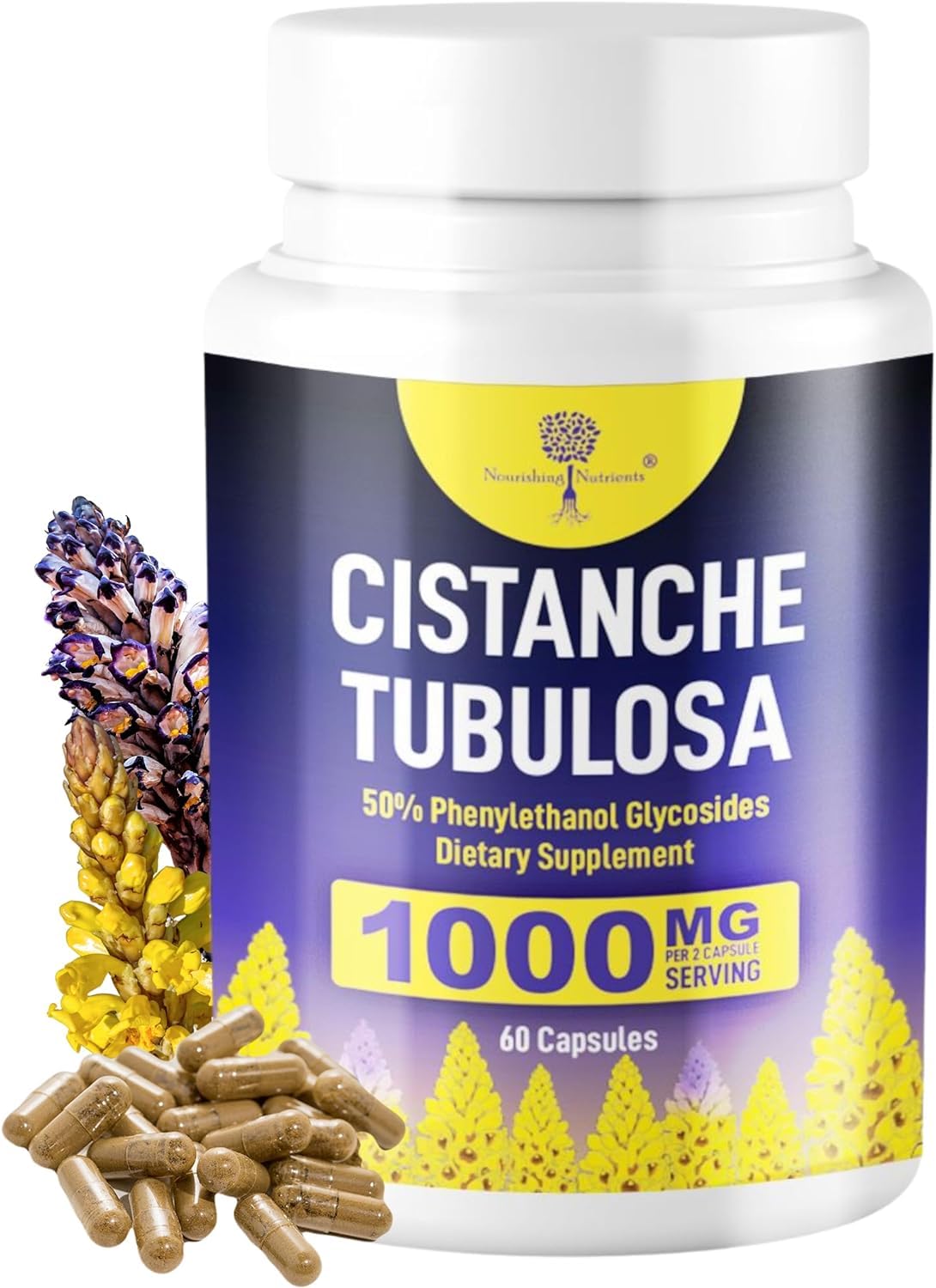 Organic Quality Cistanche Tubulosa |1000mg 60 Capsules |50% ...