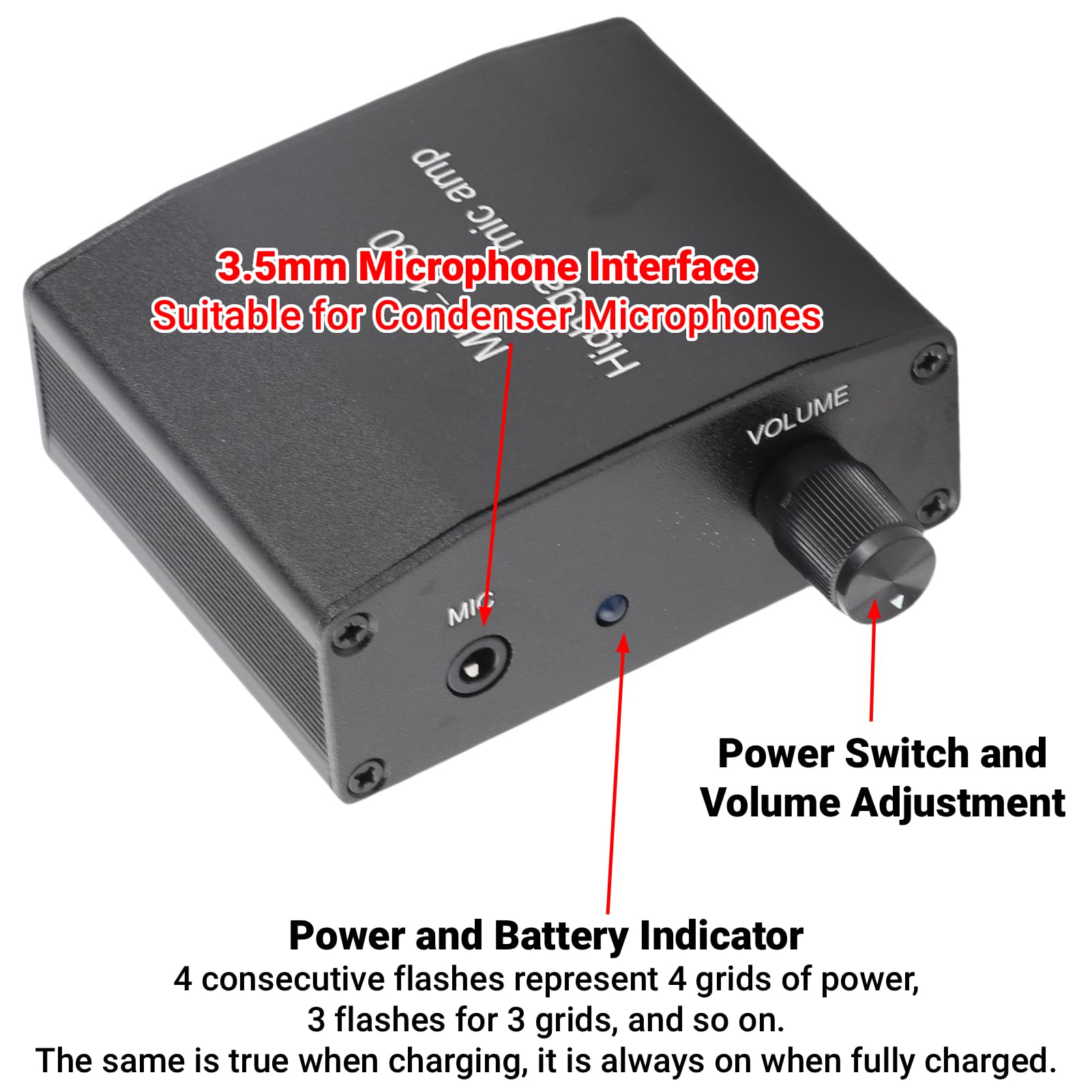 Snapklik.com : Microphone Preamplifier Power Amplifier Mic Preamp For ...