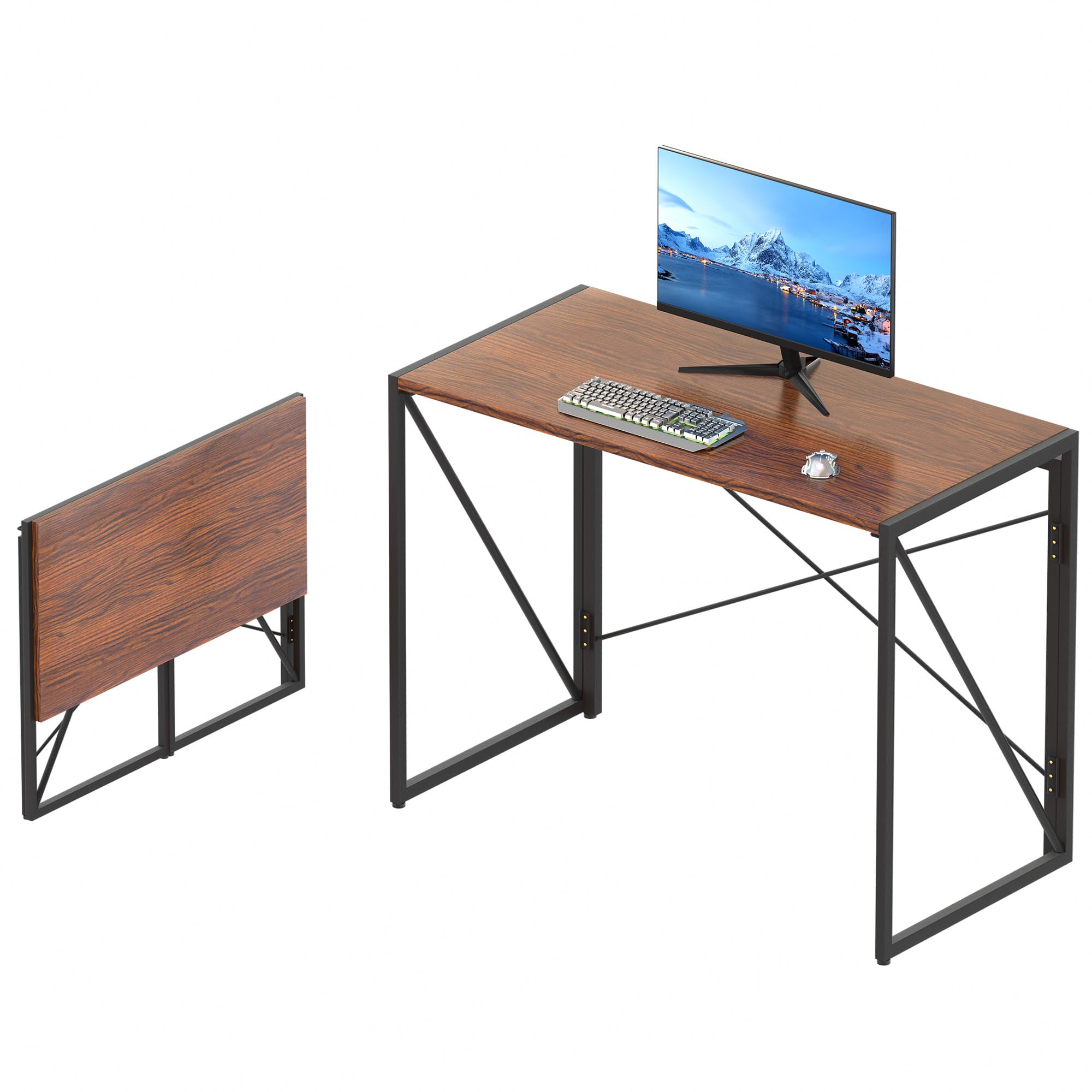 SEEDARY Escritorio Plegable de 1m Escritorio Minimalistas para ...