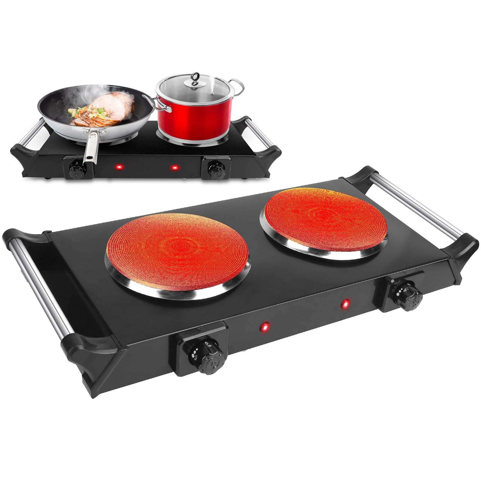 TeqHome Hot Plate, 2000W Portable Electric Stove for Cooking with Stay ...