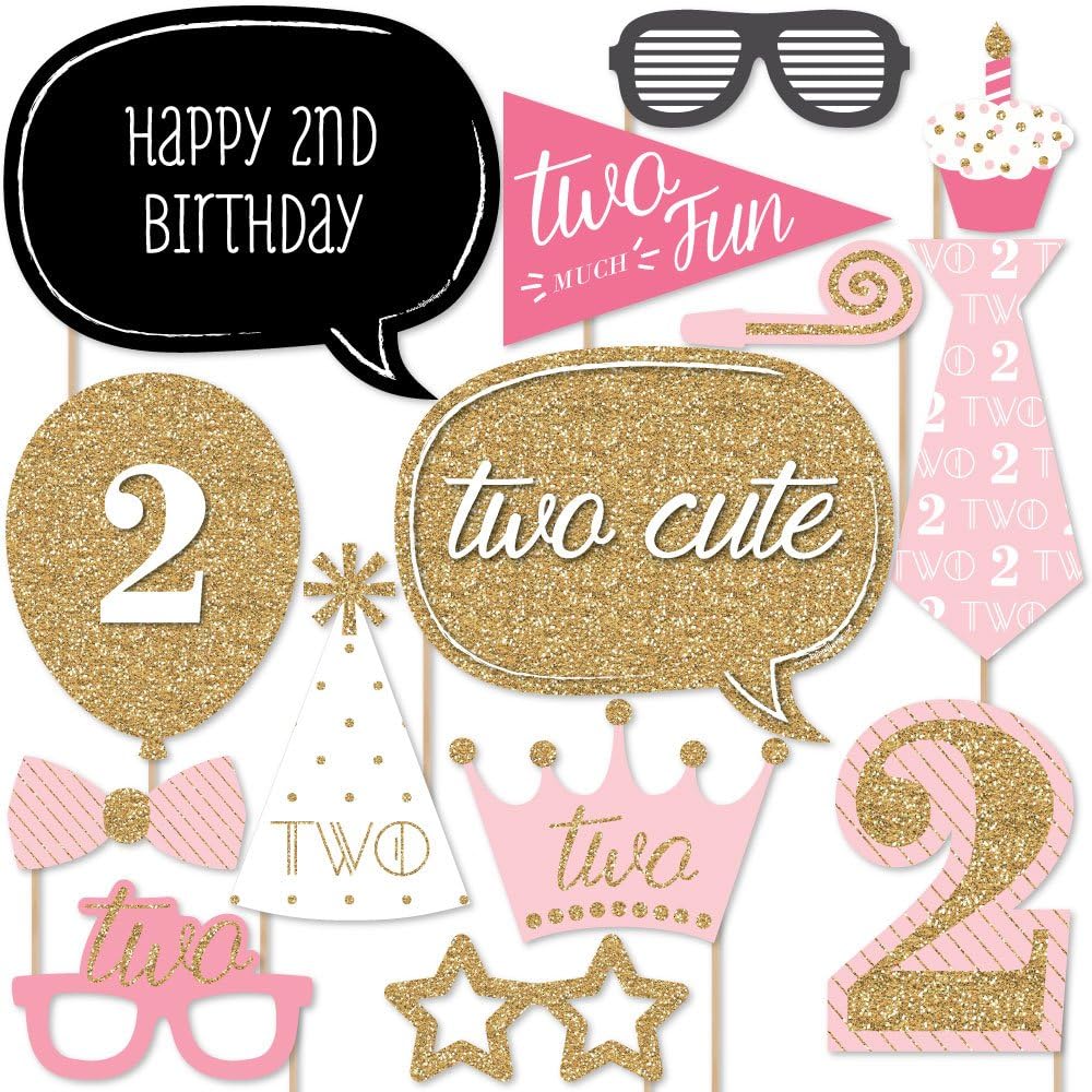 Amazon.com: Big Dot of Happiness Two Much Fun - Girl 2nd Birthday Party ...