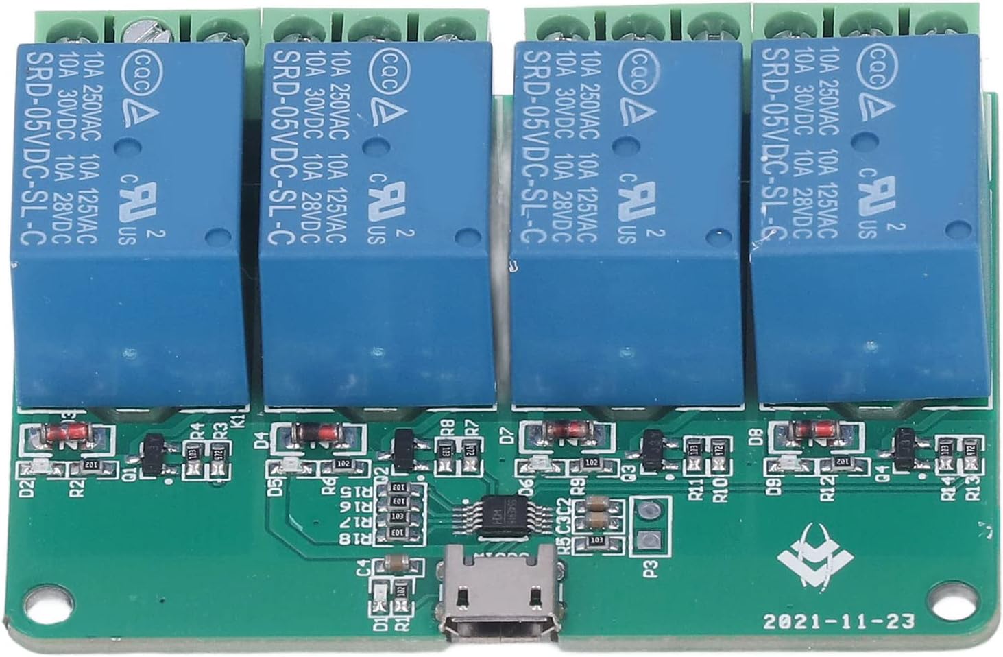 Amazon.com: 4 Channel Relay Module Converters for Hid Chip 5V USB ...