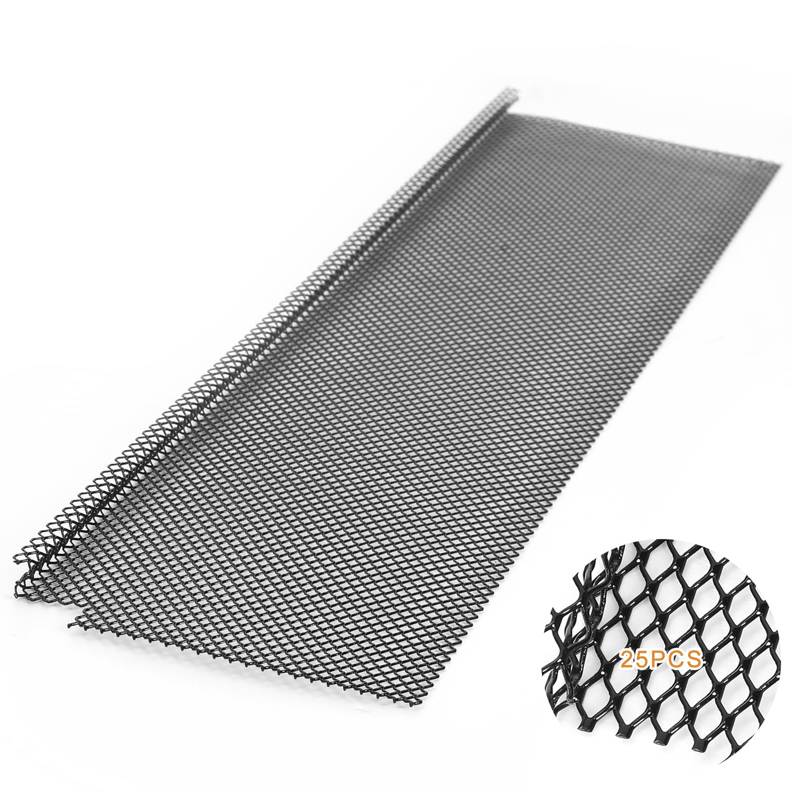 Blulu 25 Pcs Lock in Gutter Guard 6 Inch x 75 ft Stainless Steel Leaf ...
