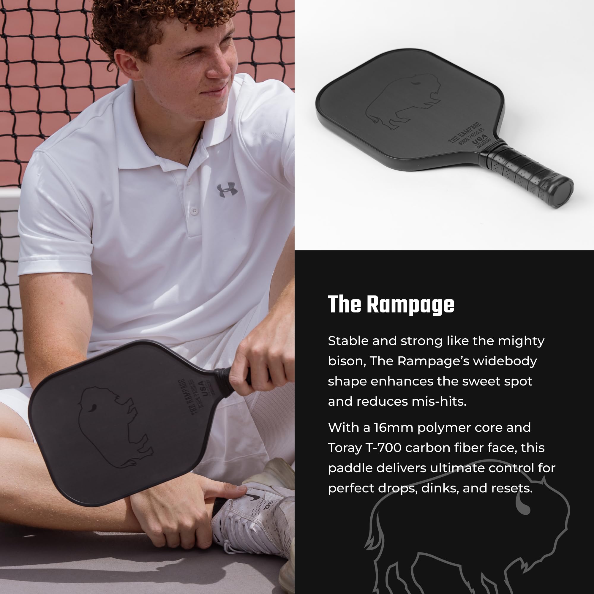 Snapklik.com : Carbon Fiber Pickleball Paddle - Raw Toray T700 Surface ...