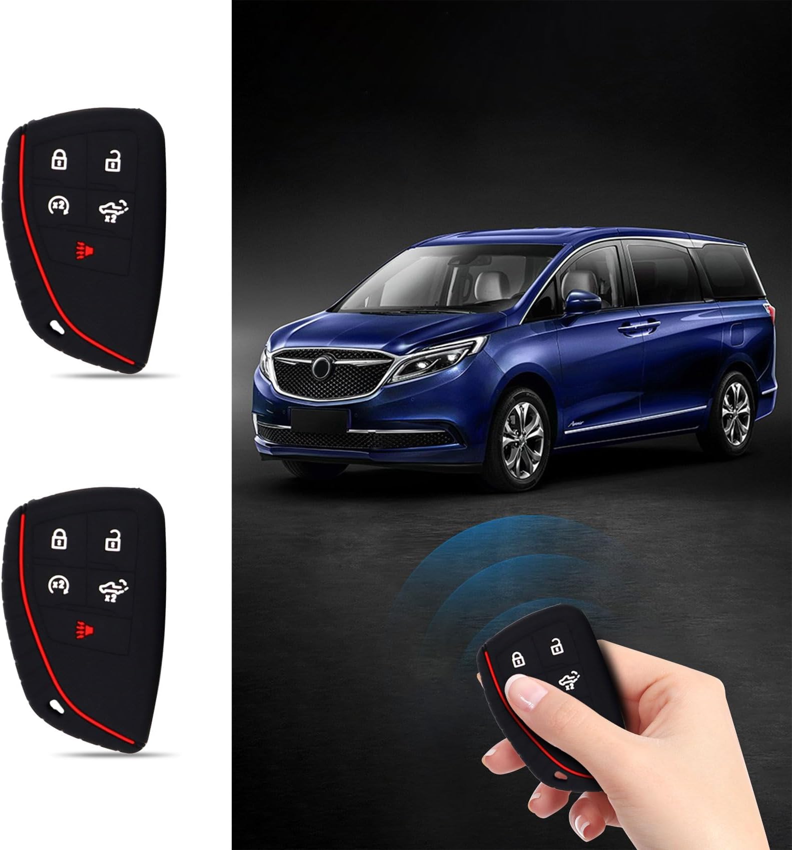 Amazon.com: HEVLE 2PCS Key Fob Cover, Key Shells, Silicone Rubber Key ...