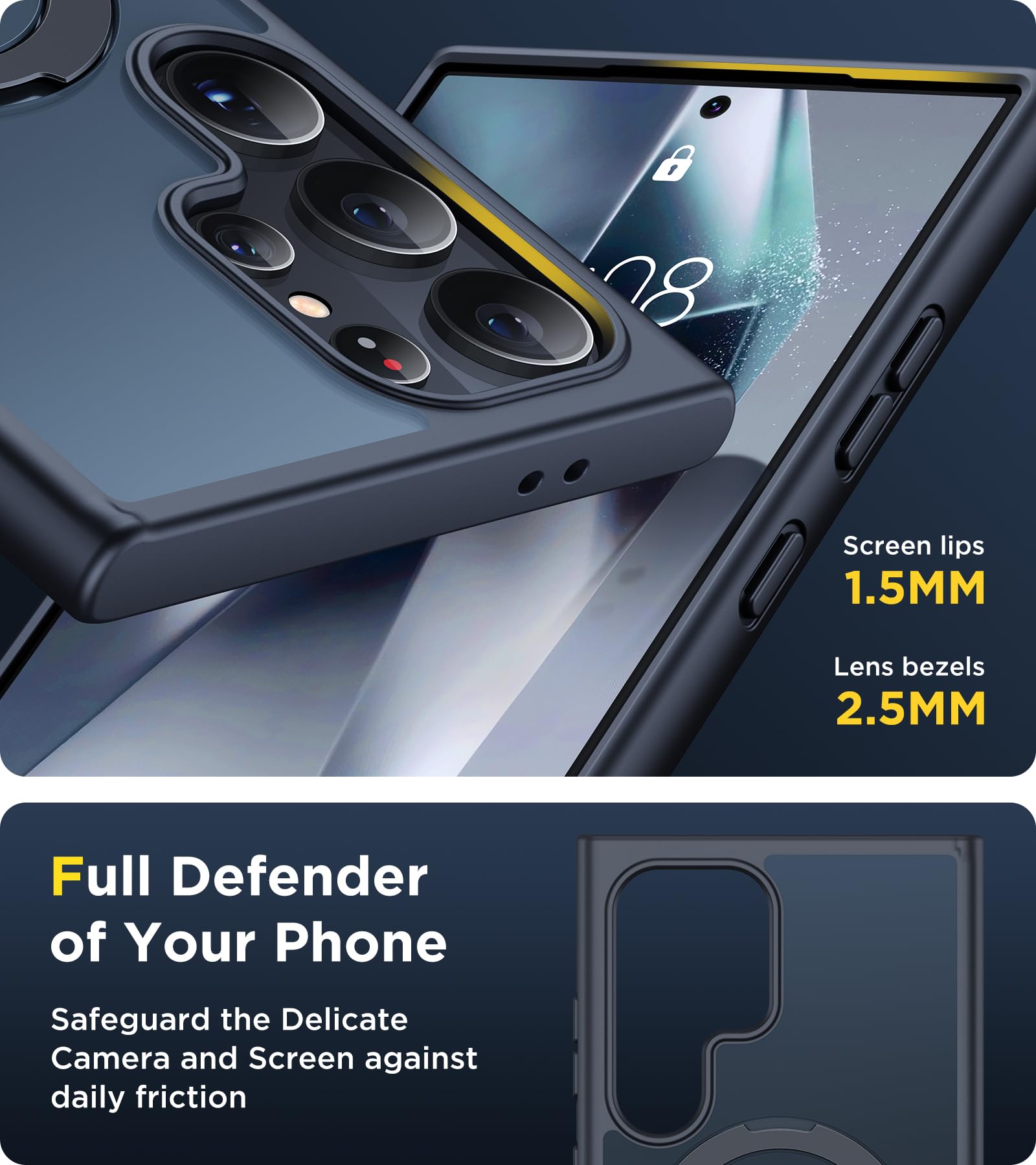 Humixx Magnetic for Samsung Galaxy S24 Ultra Case with Stand [Compatible with Magsafe ...