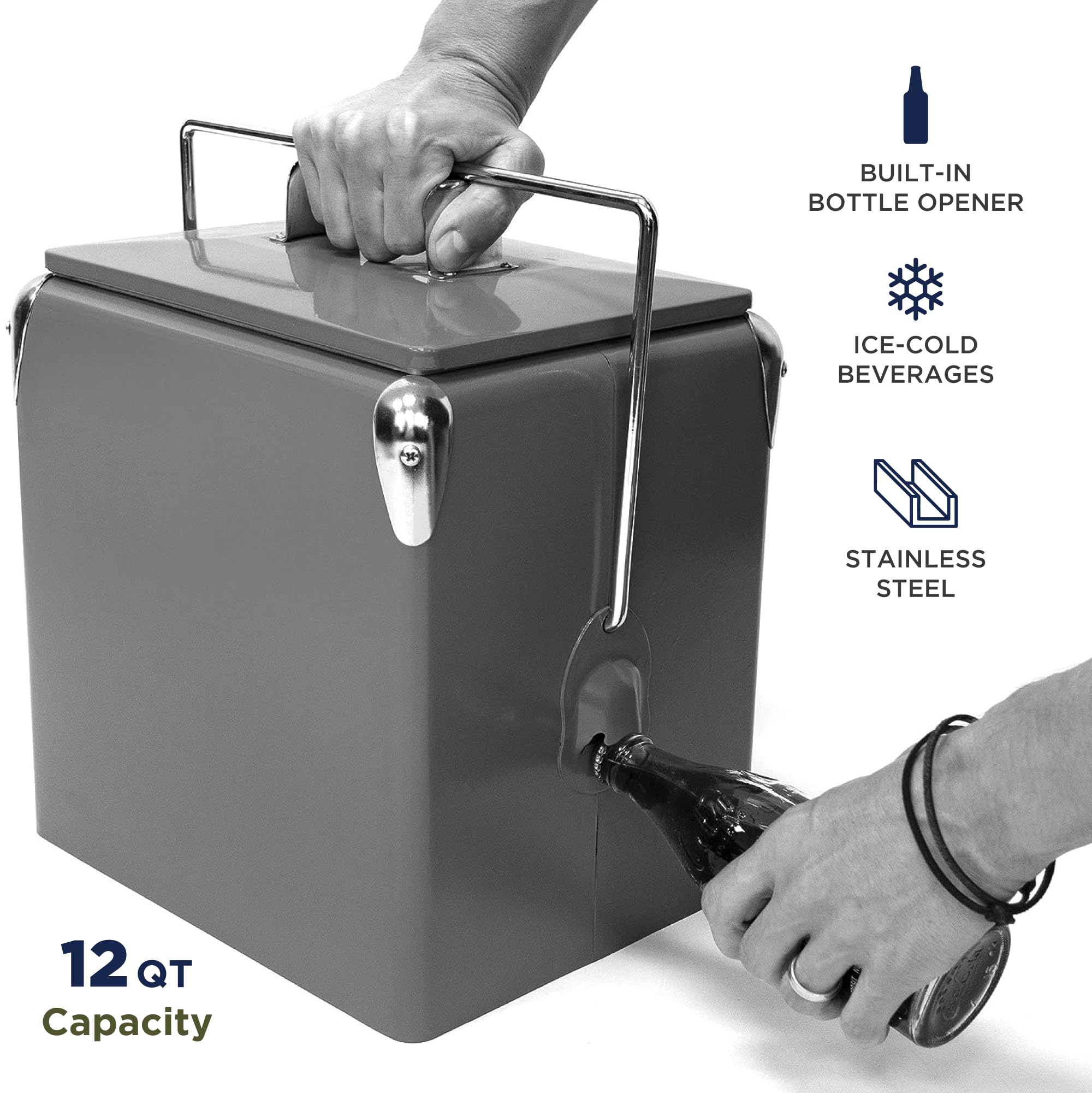 Snapklik.com : Creative Outdoor Stainless Steel Camping Cooler