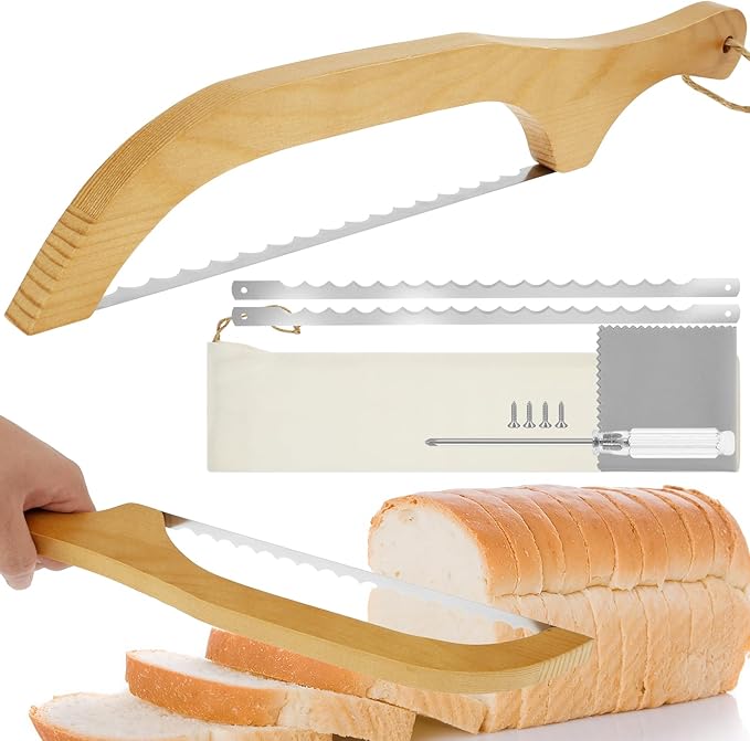 Bread Slicer Bow Cutter - Serrated Bagel Cutter for Right or Left ...