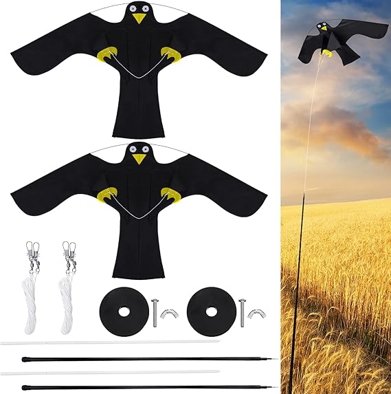 Amazon.com: Sratte 2 Set Bird Scarer Flying Kite Eagle Deterrent ...