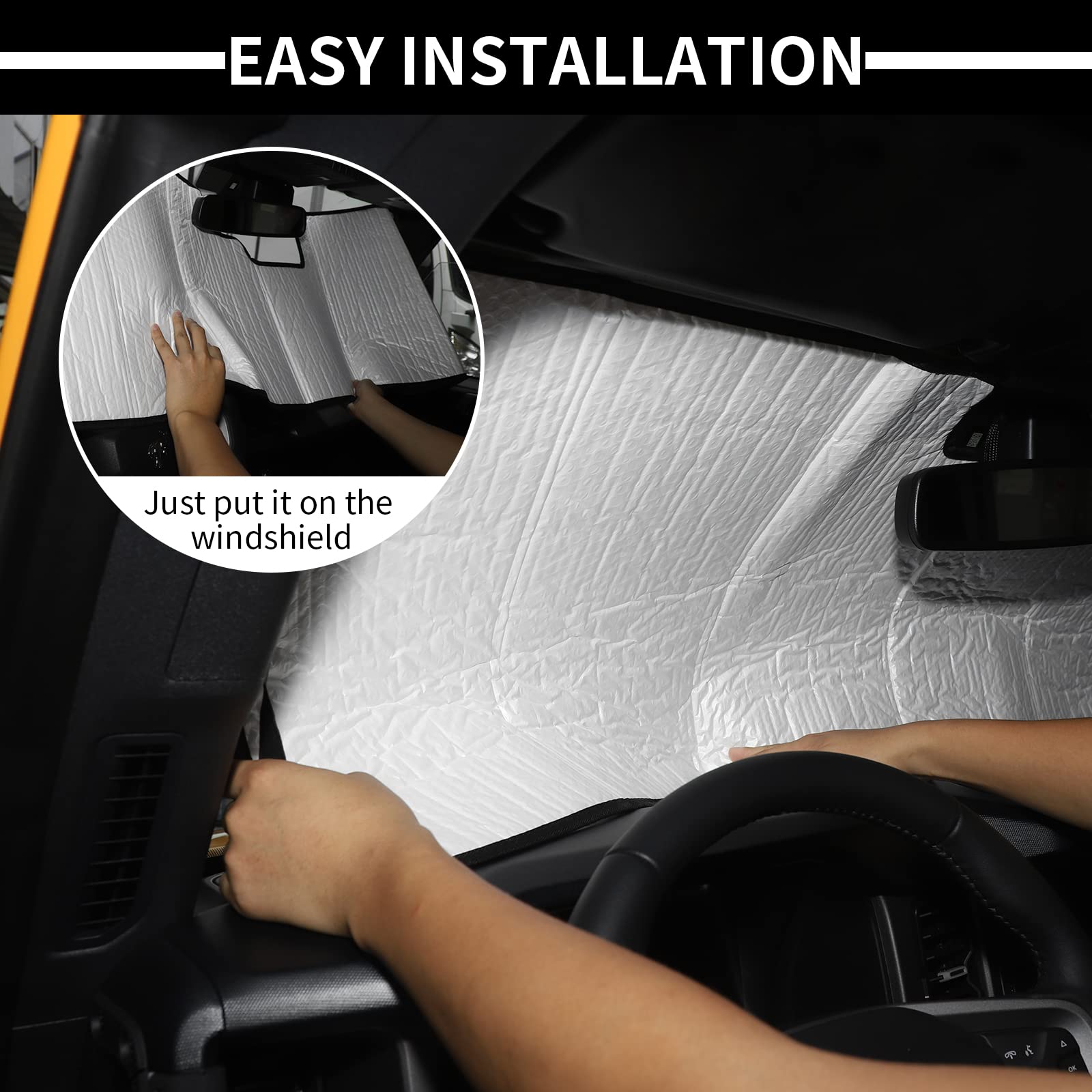 Snapklik.com : JWWY Windshield Sunshade Window Sun Shade For 2021-2024 ...