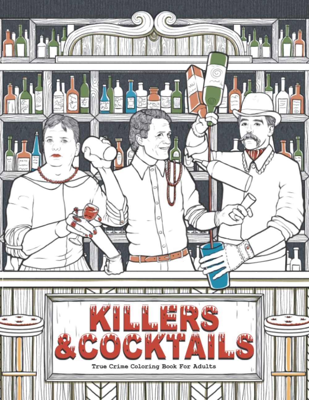 Amazon.com: Killers & Cocktails: Serial Killer Coloring Gift Book for ...