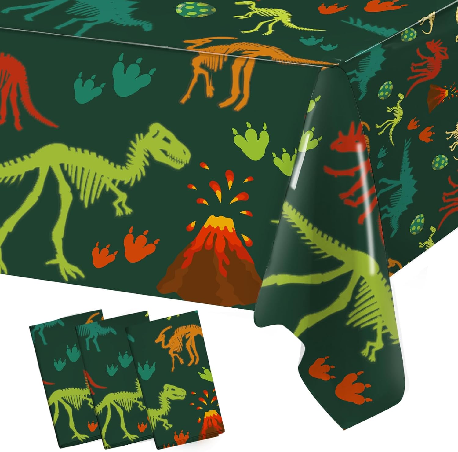 Amazon.com: Staraise 3 Pieces Dinosaur Birthday Decorations Party ...