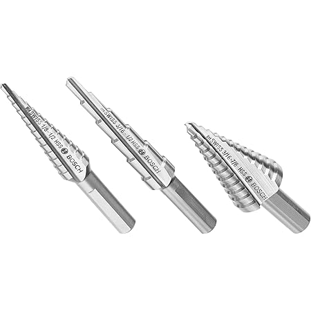 BOSCH IMSDC002 2 pc. High-Speed Steel Impact Tough Turbo Step Drill Bit ...