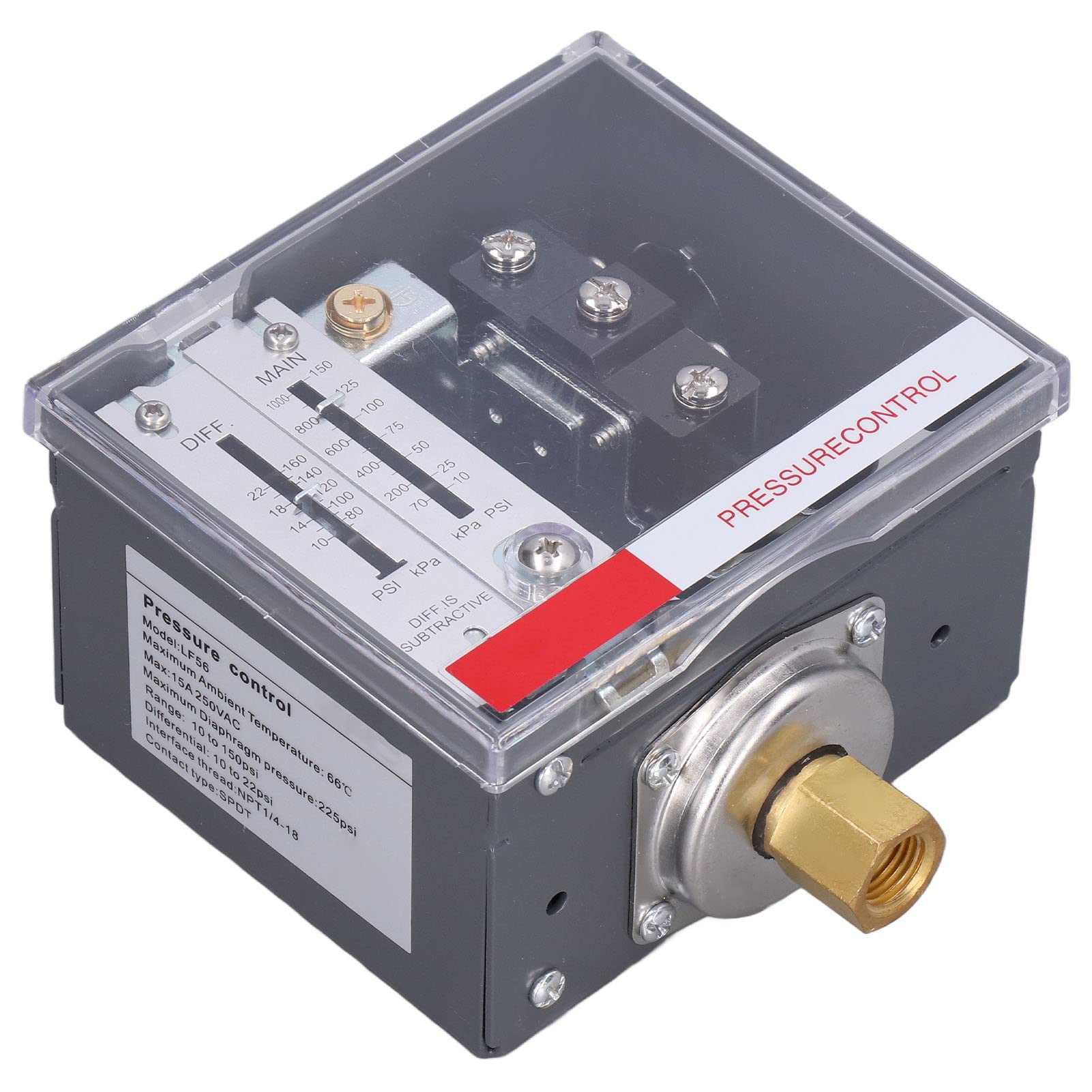 Pressure Controller Switch Adjustable Differential Pressure Switch Lefoo Pressure Controller ...