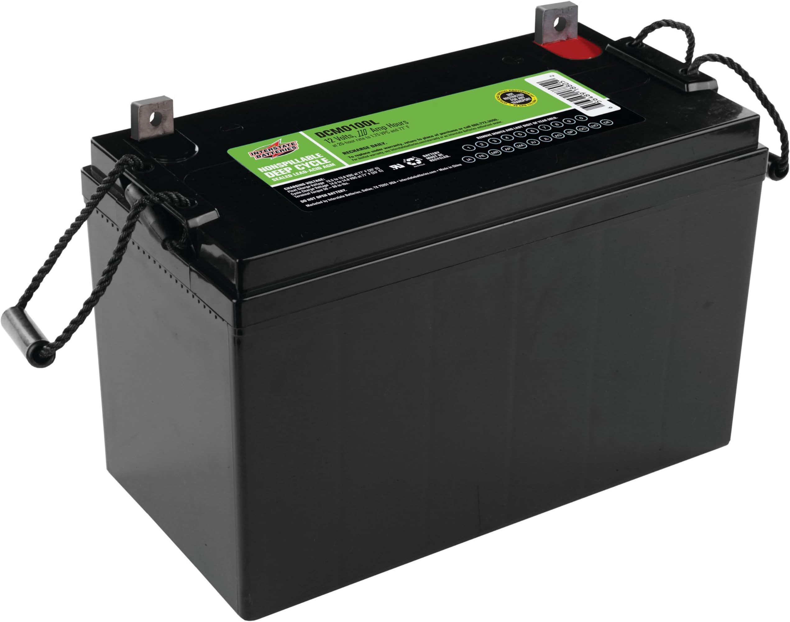 Amazon.com: Interstate Batteries 12V 100Ah 110Ah (L Terminal) Deep ...