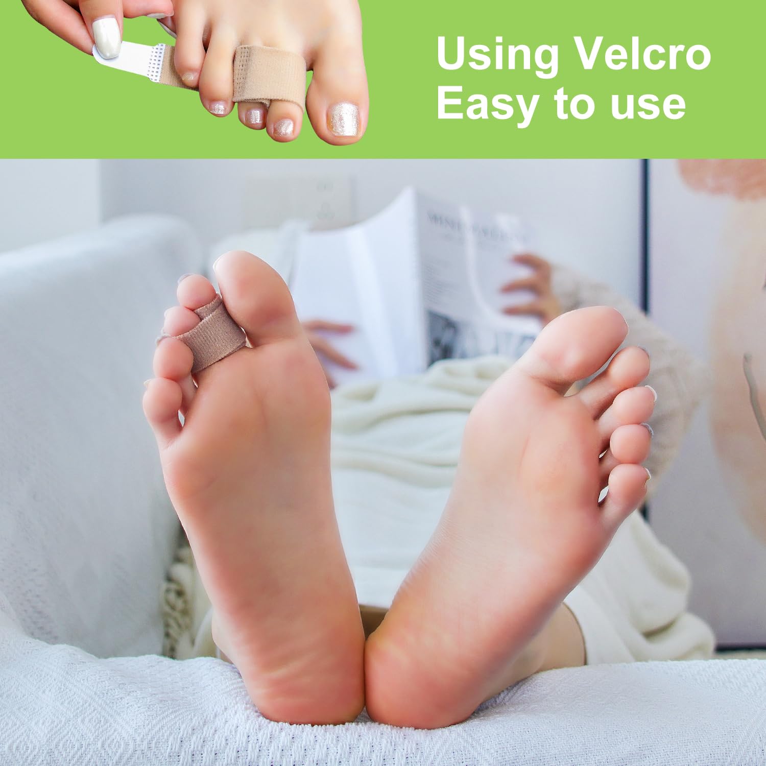 Snapklik.com : Reusable Fabric Buddy Toe Wraps For Pain, 8 Pack Of Toe ...
