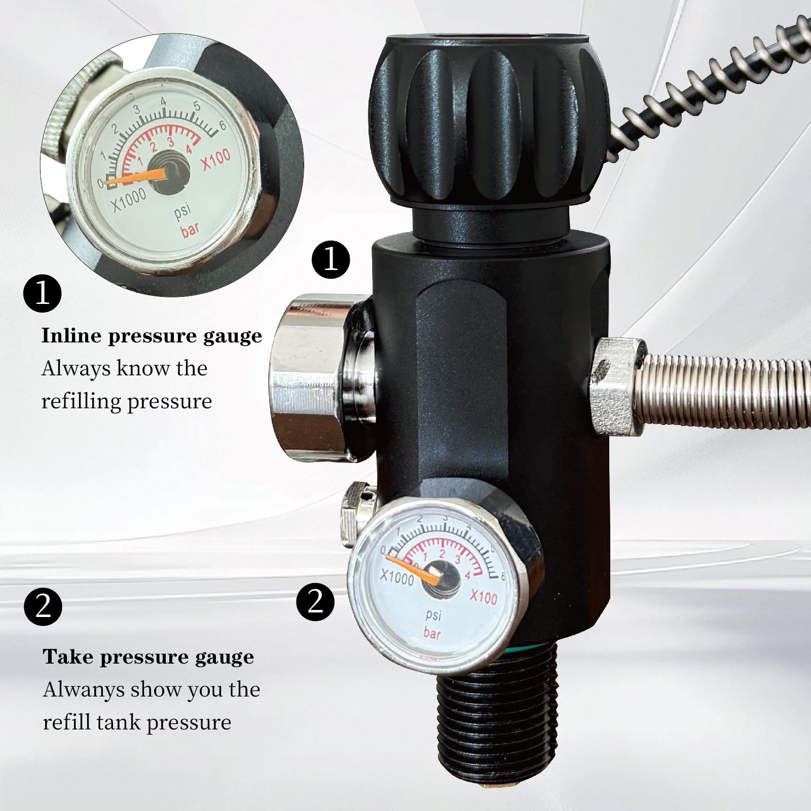 Snapklik.com : M181.5 Thread 4500psi (No Pressure-Reduce) Paintball ...