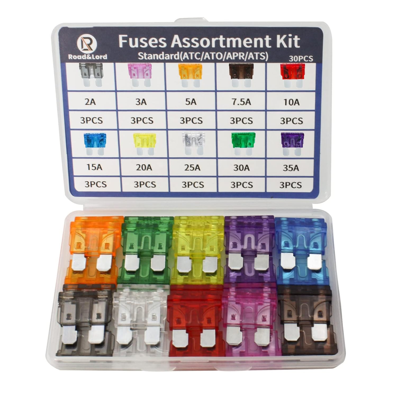 Amazon.com: Auto Car Standard Blade Fuses Assortment Kit – 30Pcs ...