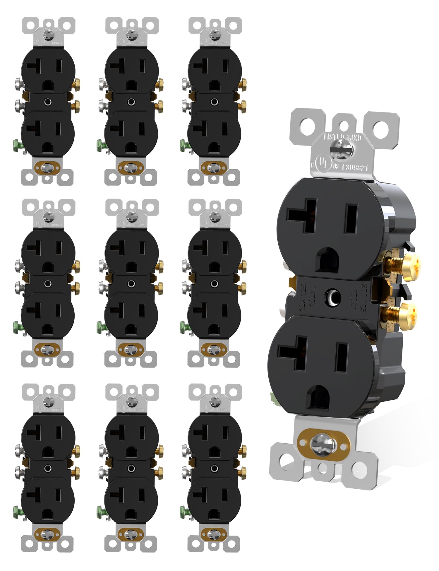 Snapklik.com : AIDA 20 Amps Outlets Duplex Electrical Receptacle ...