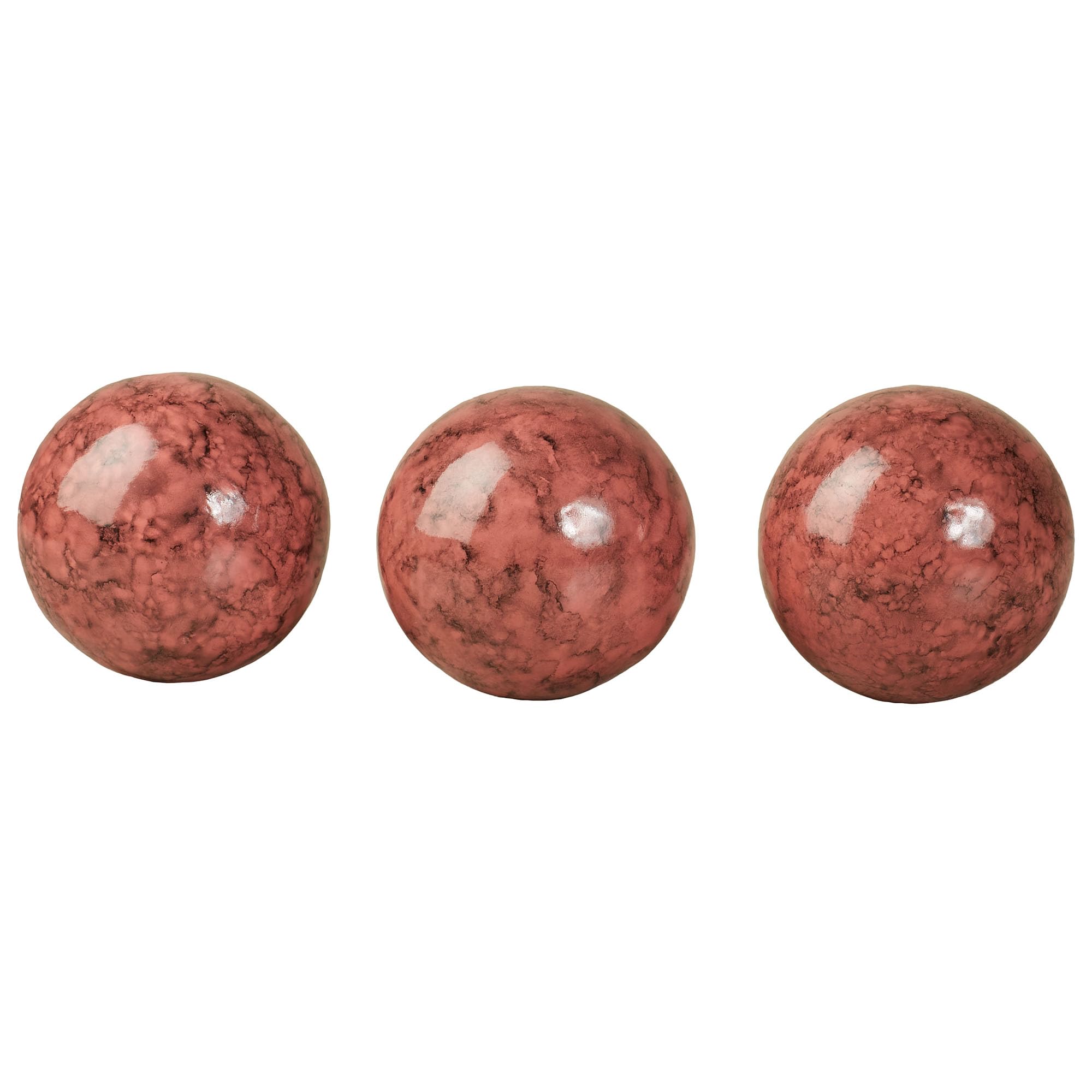 Amazon.com: Cambria Cinnabar Marbled Orbs Sphere Balls 4 inches ...