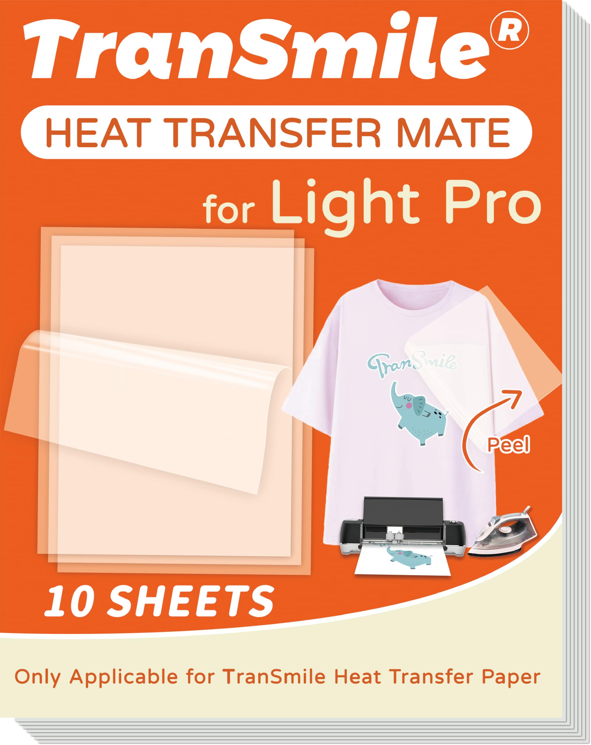 Amazon.com: Transmile Heat Transfer Mate for Light T Shirts Transfer ...