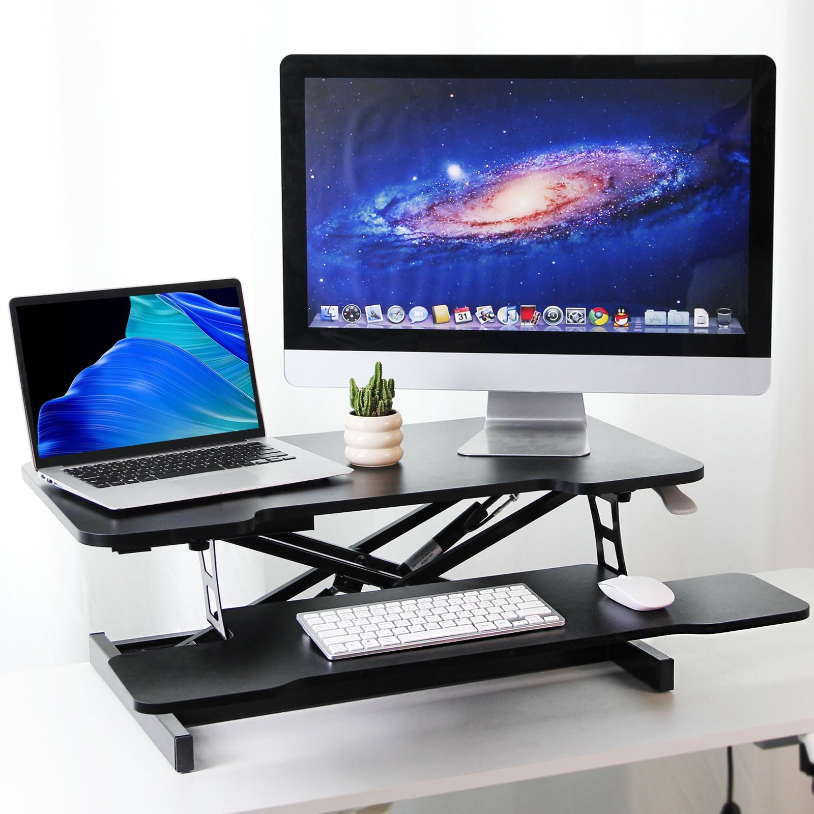 Amazon.com: RRTECHFORU Standing Desk Converter, 32" Height Adjustable ...
