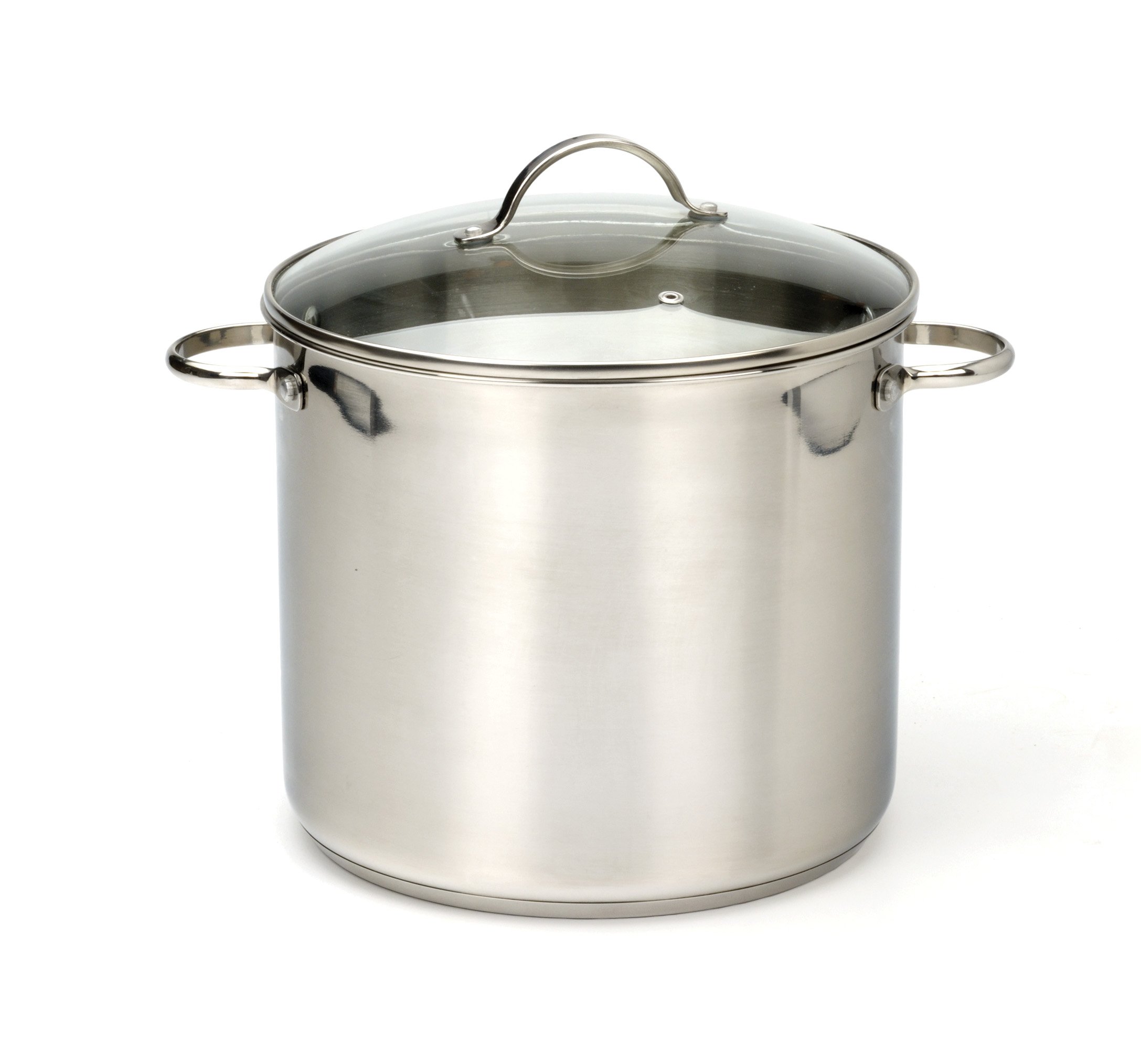 Snapklik.com : Endurance Stock Pot Cookware W/ Lid, Stainless Steel, 12 ...