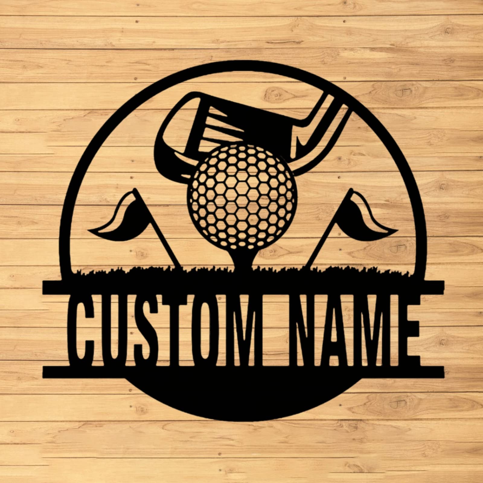 Amazon.com: Custom Golf Metal Wall Sign - Personalized Golf Metal Wall ...
