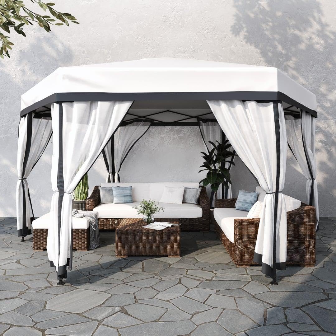 Snapklik.com : SUNJOY 11x11 Ft. Pop Up Gazebo, 2-Tone Portable Canopy ...