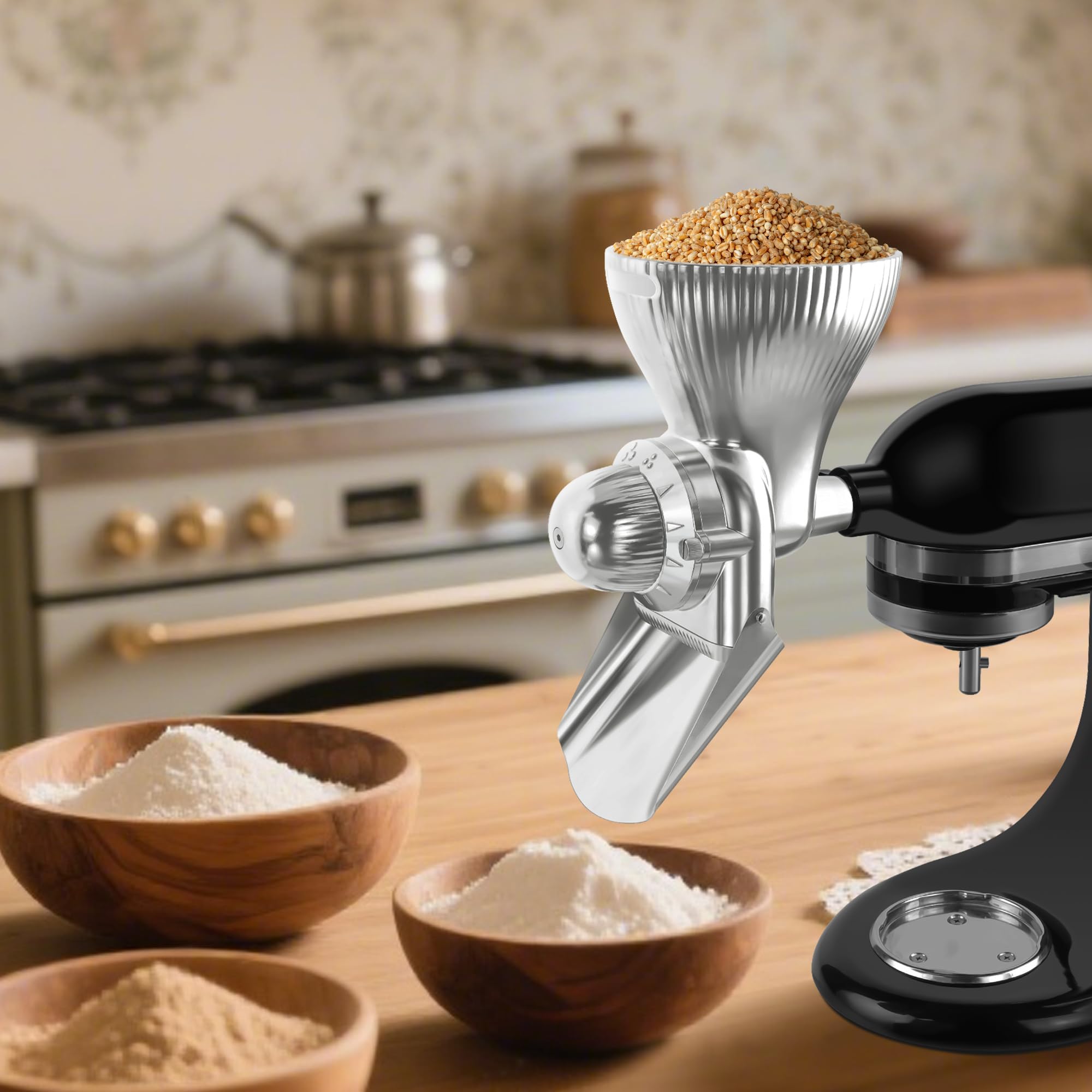 Snapklik.com : Grain Mill Attachment For KitchenAid Stand Mixer, All ...