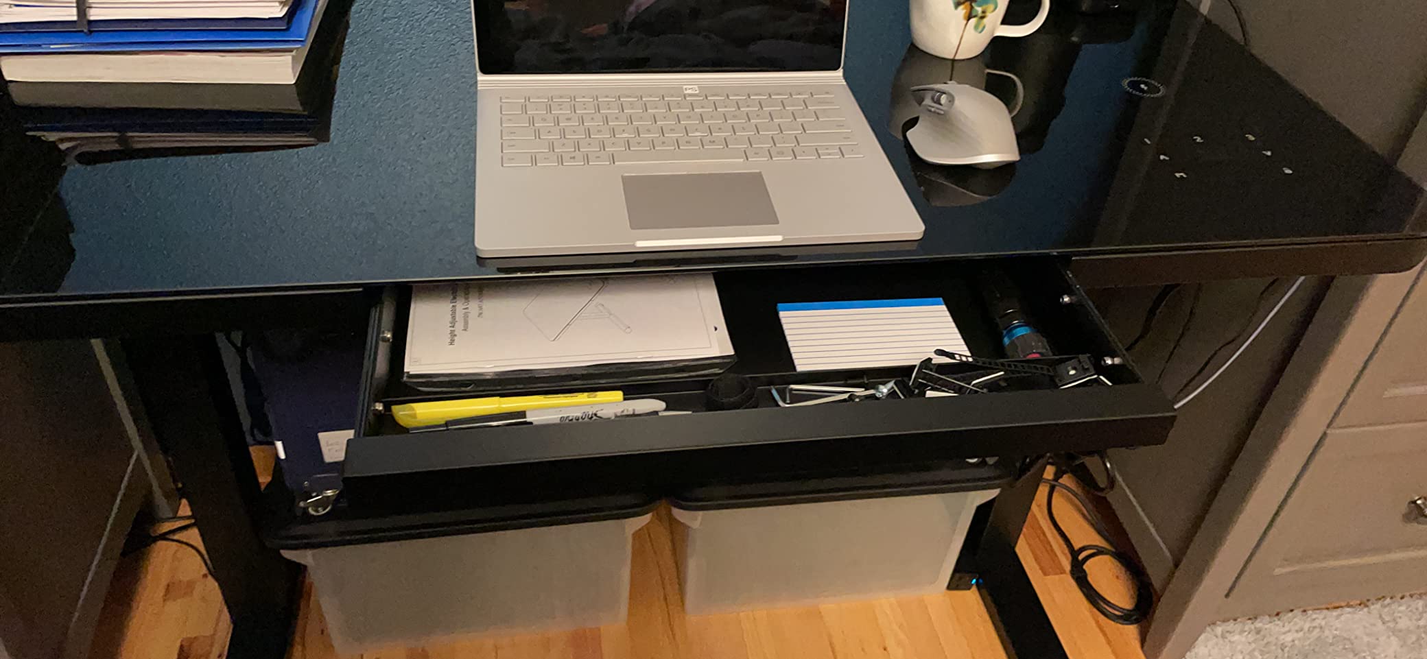 $12/mo - Finance FARRAY Glass Standing Desk with Wireless Charging, 45 ...