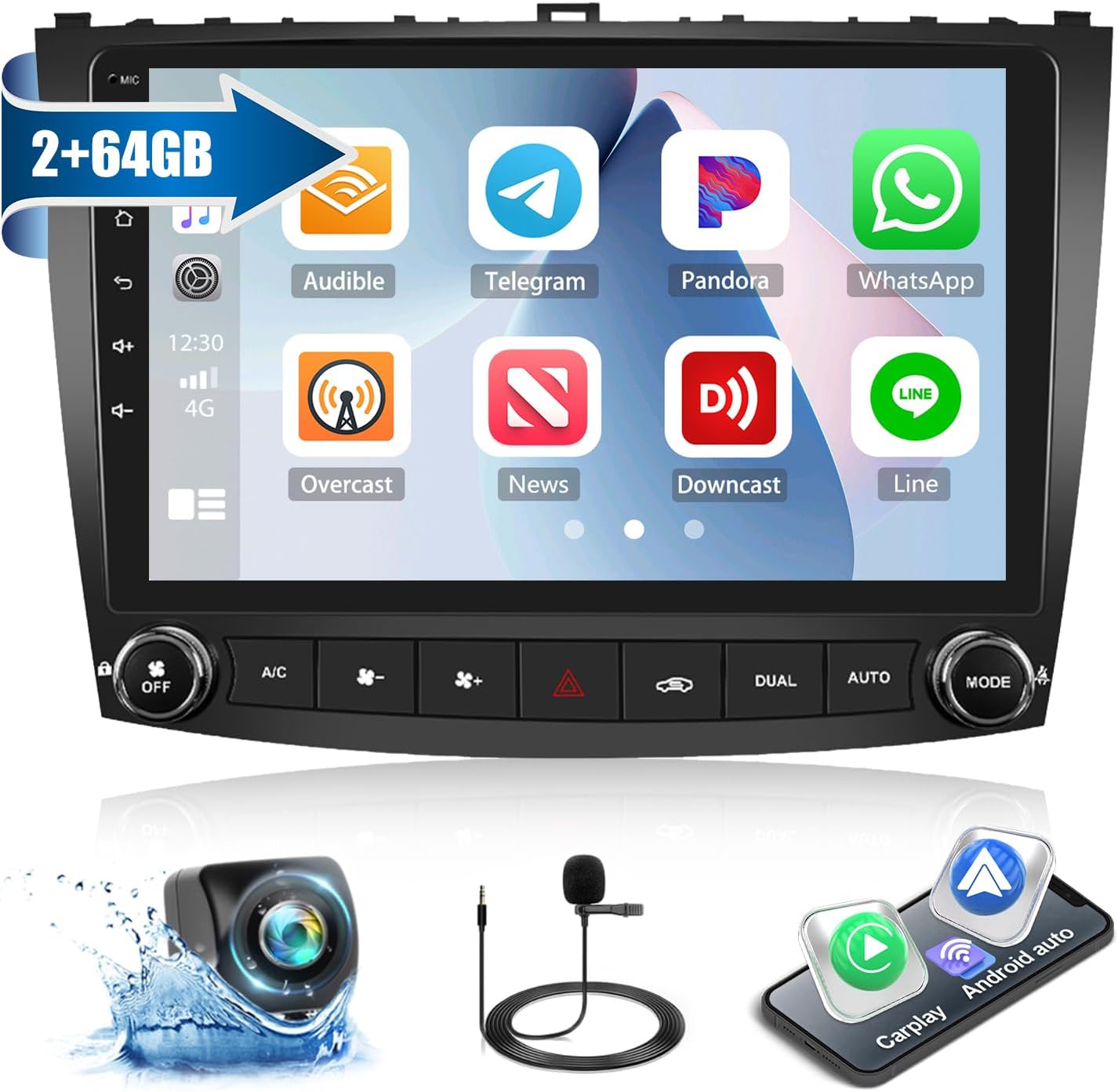 Amazon.com: 2G+64G Car Stereo Radio for Lexus IS250 IS300 IS350 2006 ...