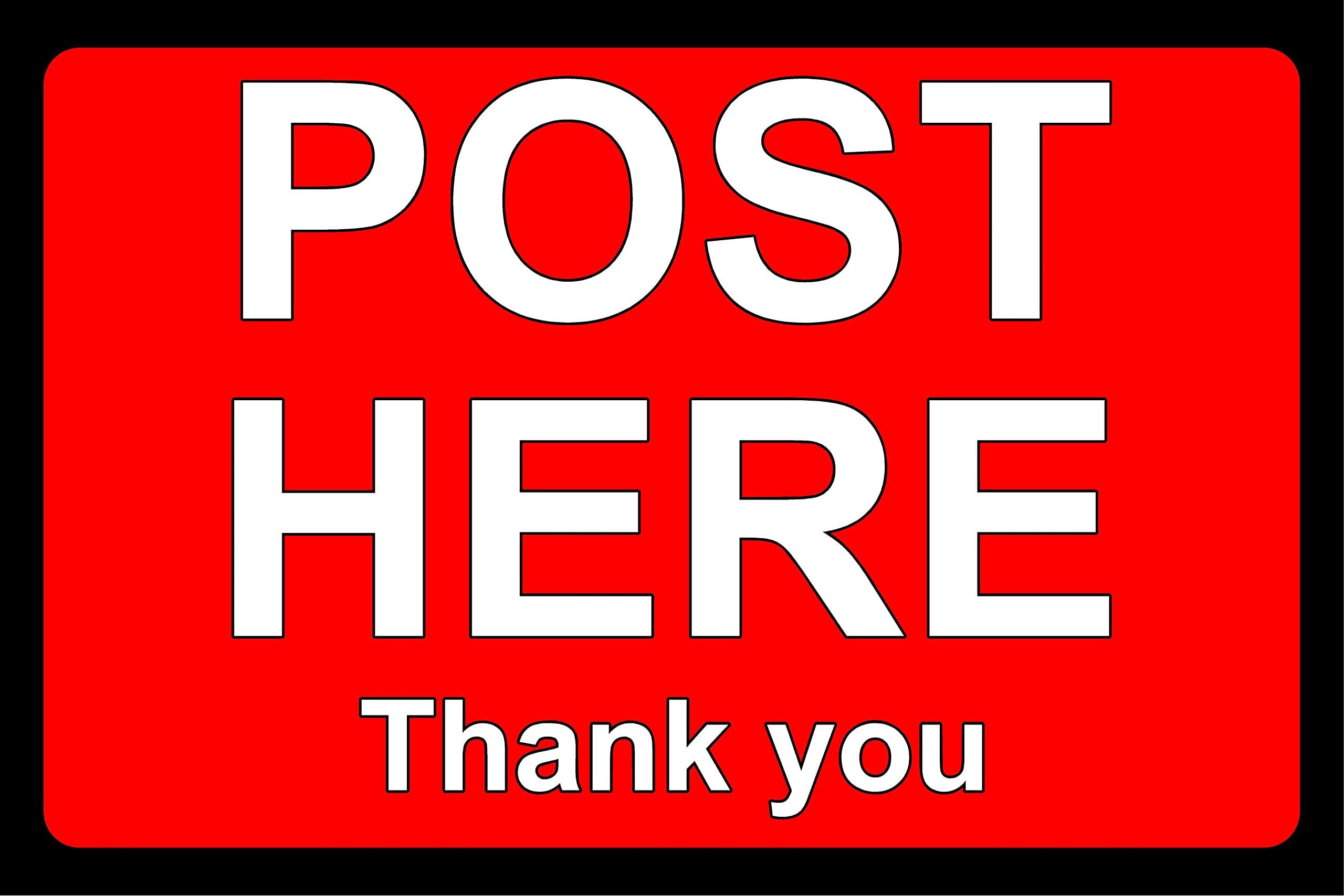 Please use the post box on the wall left arrow sign - Self adhesive ...