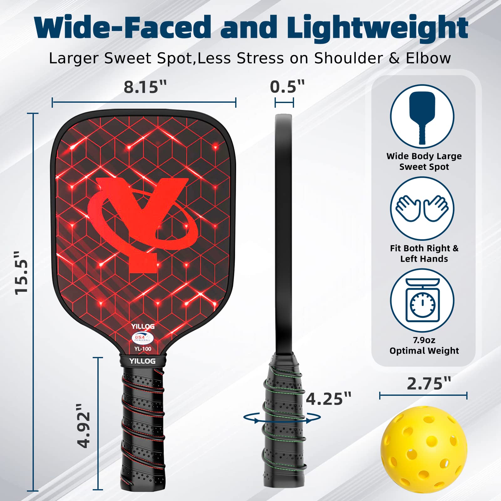 Snapklik.com : Pickleball Paddles,USAPA Approved Pickleball Paddle Set ...