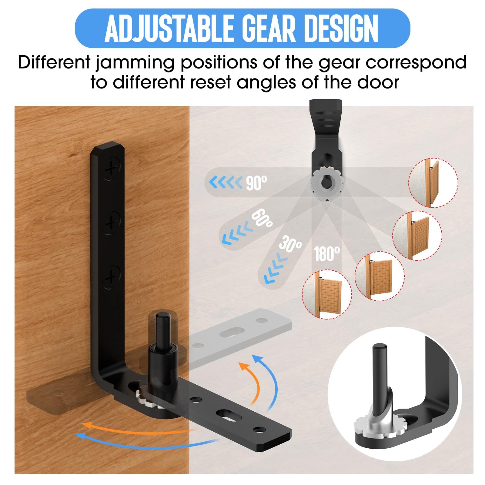 Snapklik.com : MeBantoo Heavy-Duty Self Closing Saloon Door Hinges, 304 ...