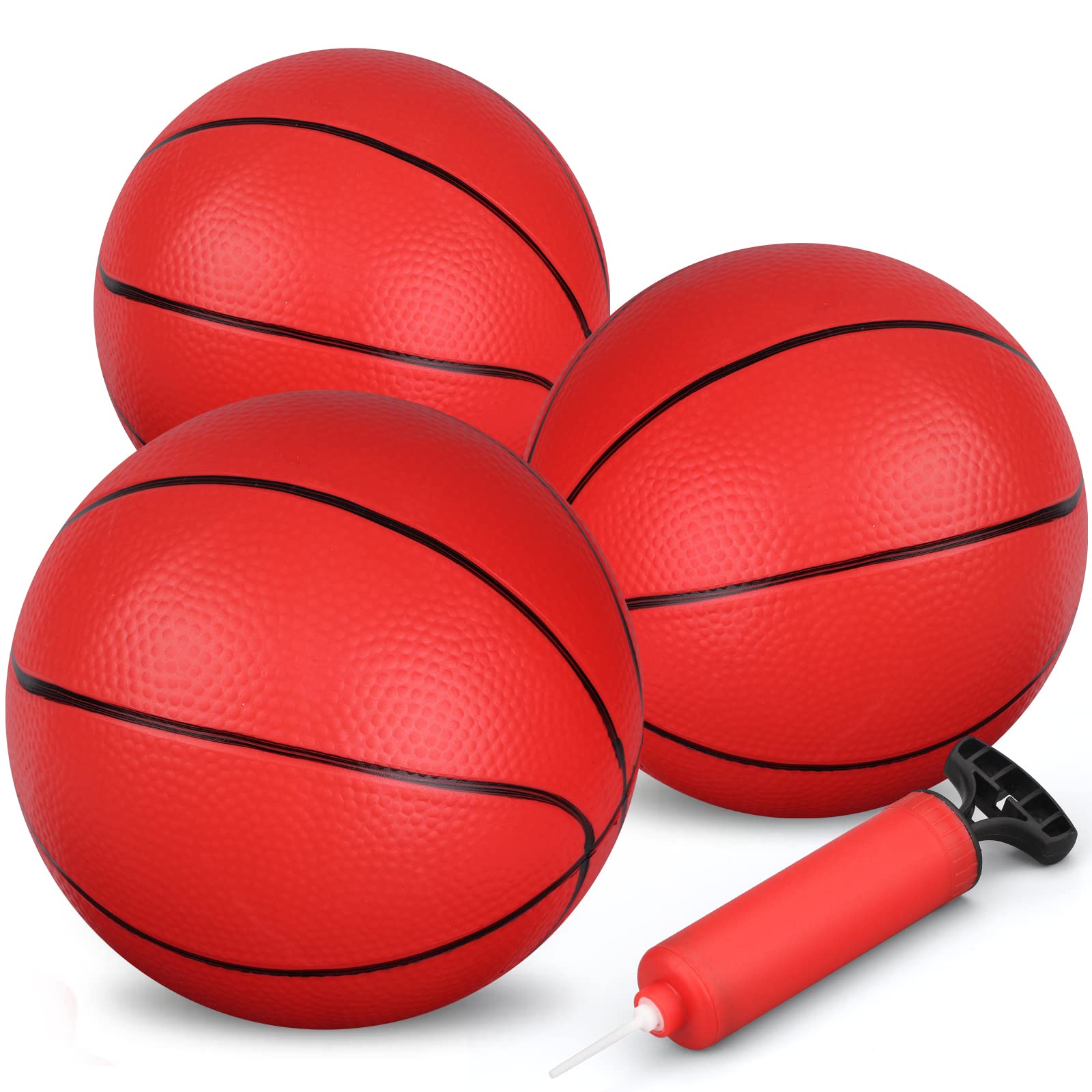 Snapklik.com : Dilabnba 7 Mini Rubber Red Replacement Basketball For ...
