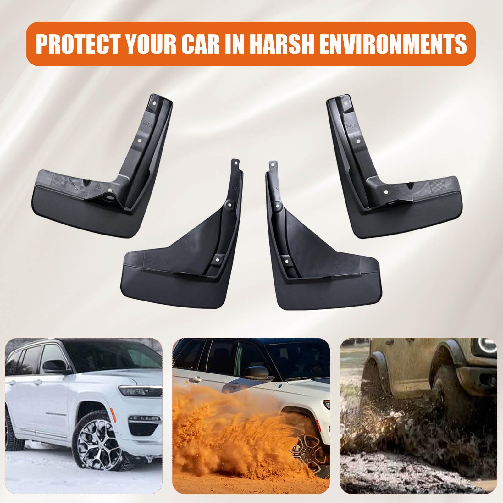Snapklik.com : Mud Flaps For Toyota Grand Highlander 2024 - Front ...