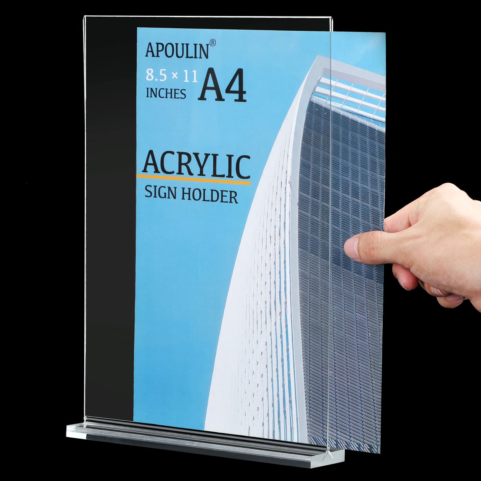 Snapklik.com : Acrylic Sign Holder - 6Pack Clear Paper Holder T Shape ...