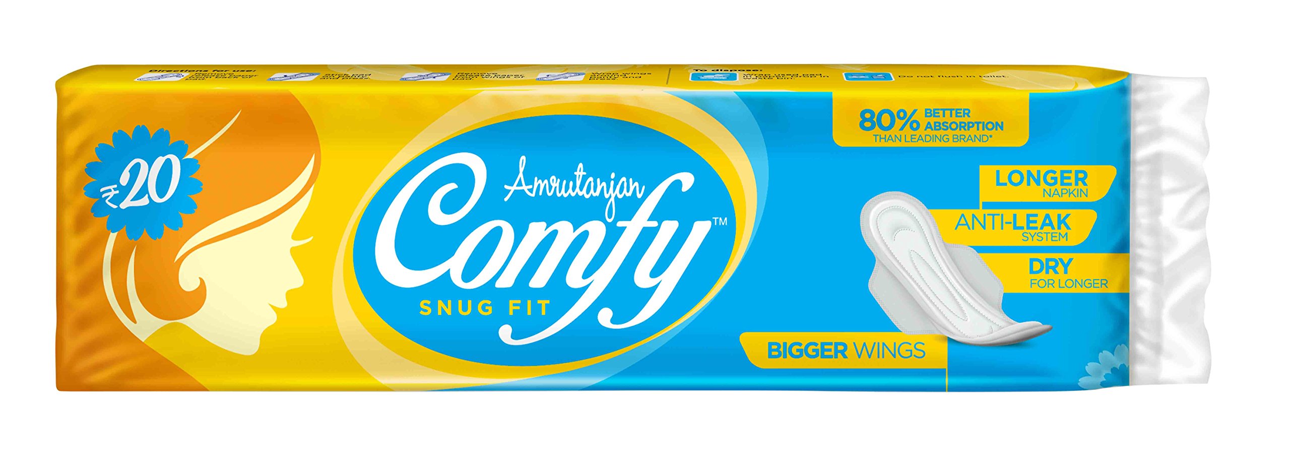 Buy Amrutanjan Comfy Snug Fit Sanitary Pad - Pack of 6 Online at Low Prices in India - Amazon.in