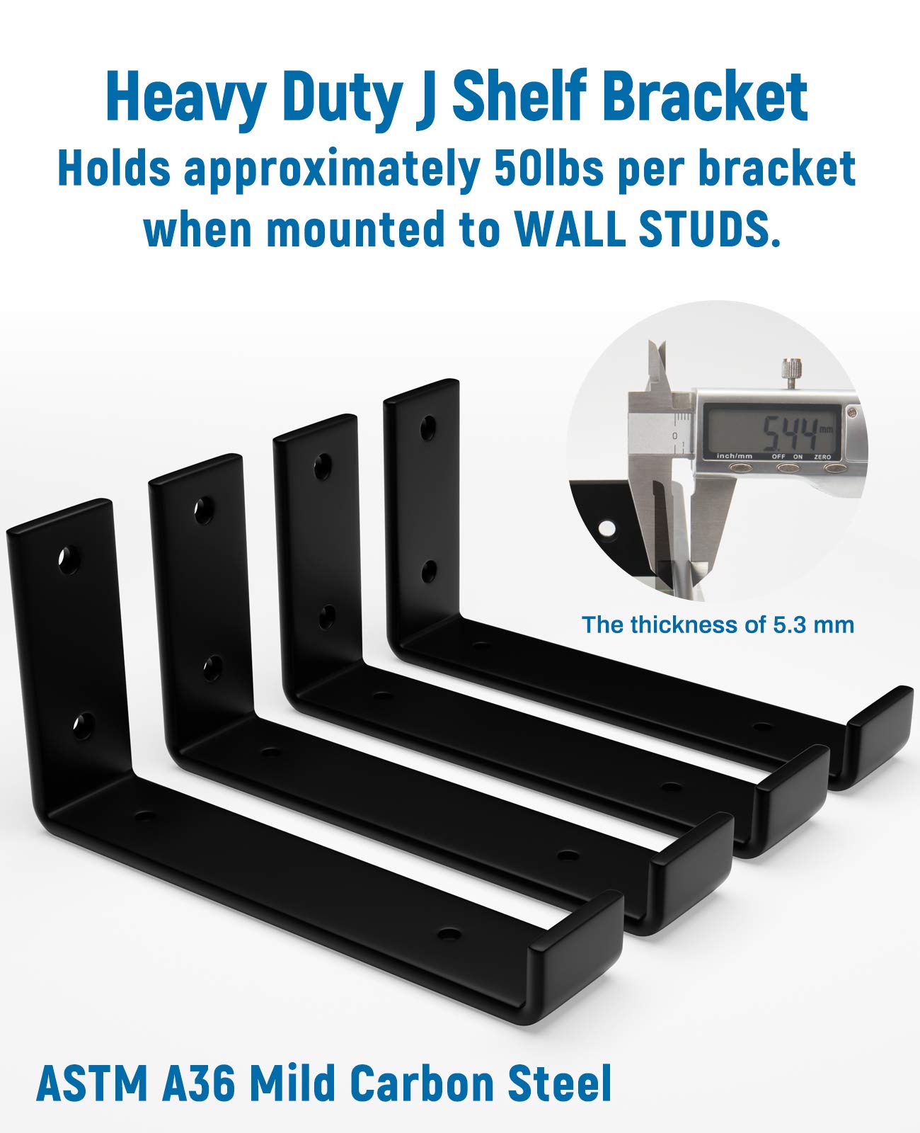 Snapklik.com : LEOPO 10 Inch Shelf Bracket For DIY Floating Shelf
