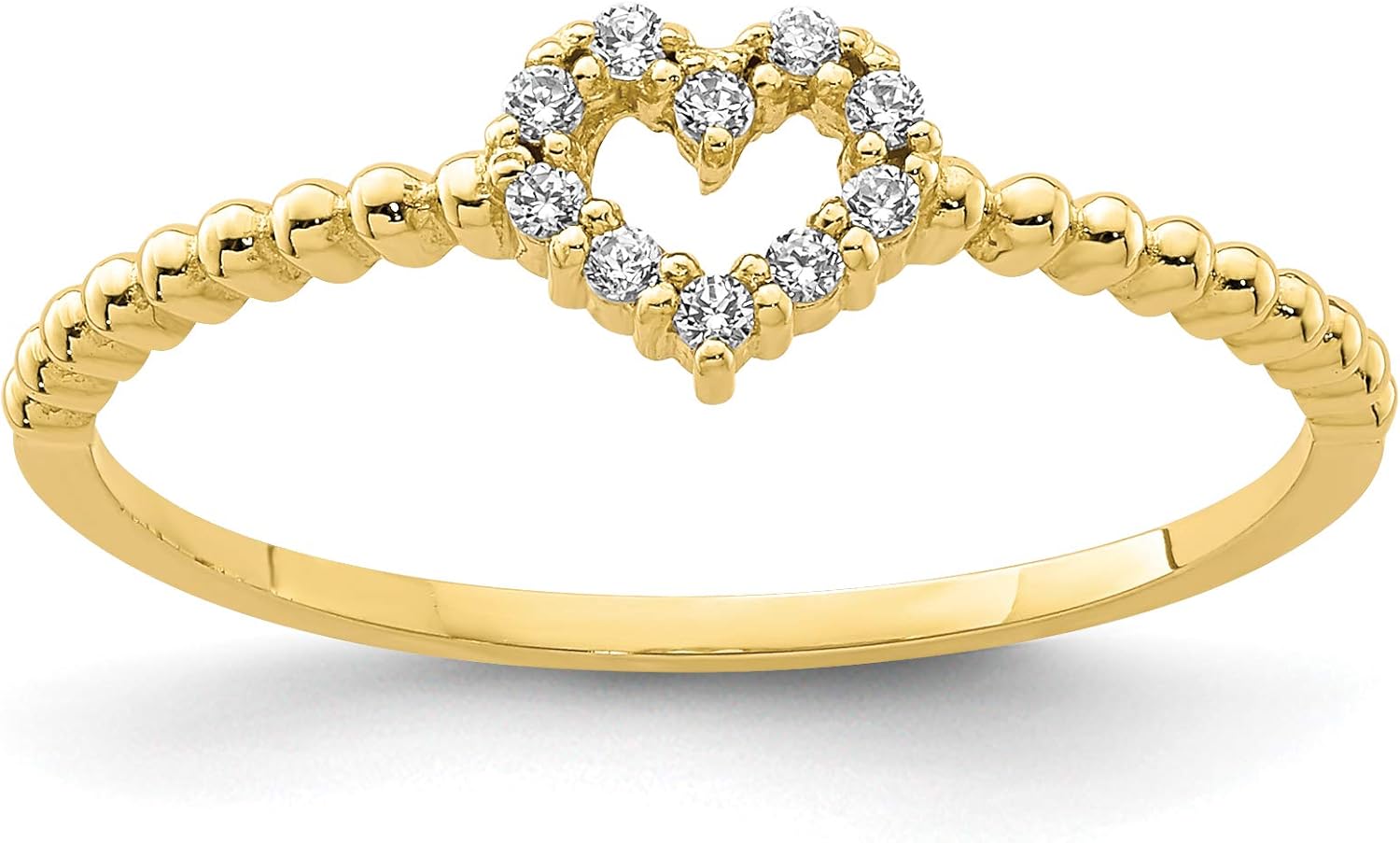10K Heart CZ Ring|Amazon.com