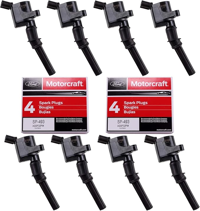 Set of 8 Ignition Coil DG508 & Motorcraft Spark Plug SP493 for Ford ...